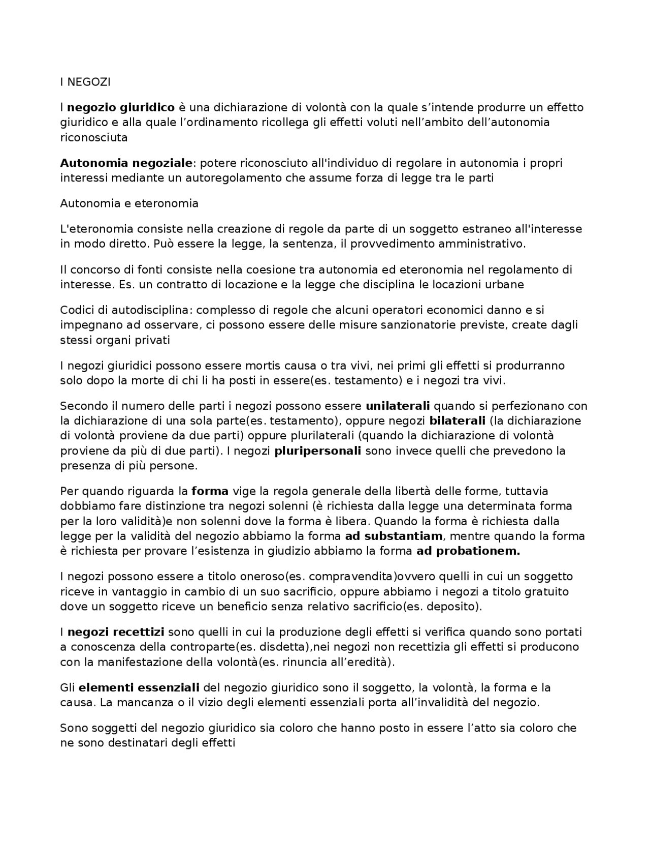 Contratti Diritto Privato Docsity