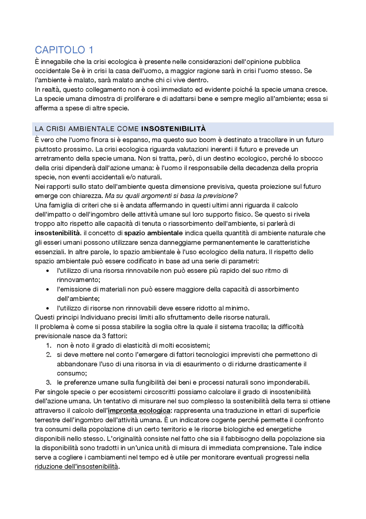 Riassunti Manuale Sociologia Dellambiente Docsity