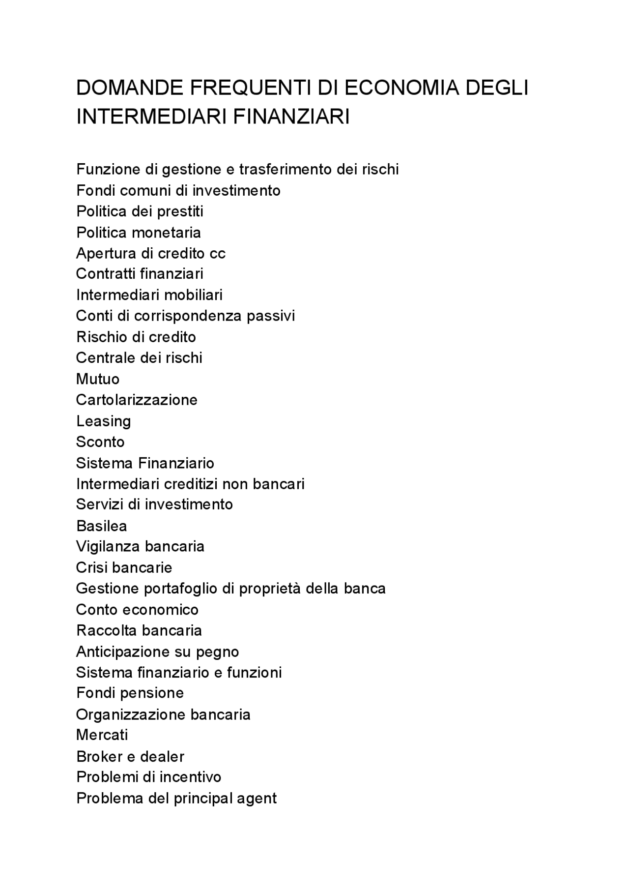 Domande frequenti eif - Docsity