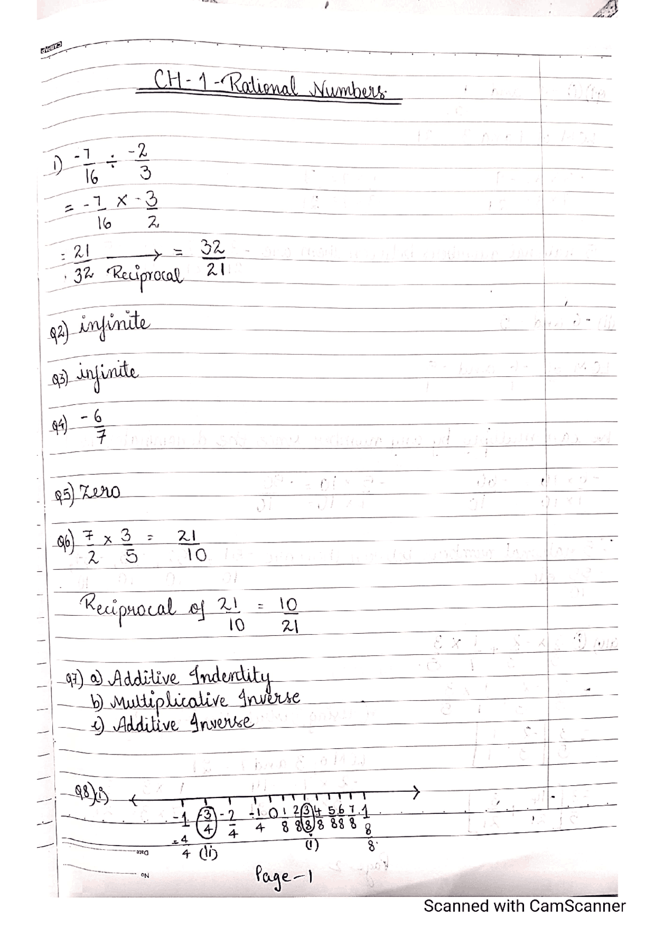 CLASS 8 RATIONAL NUMBERS - Docsity