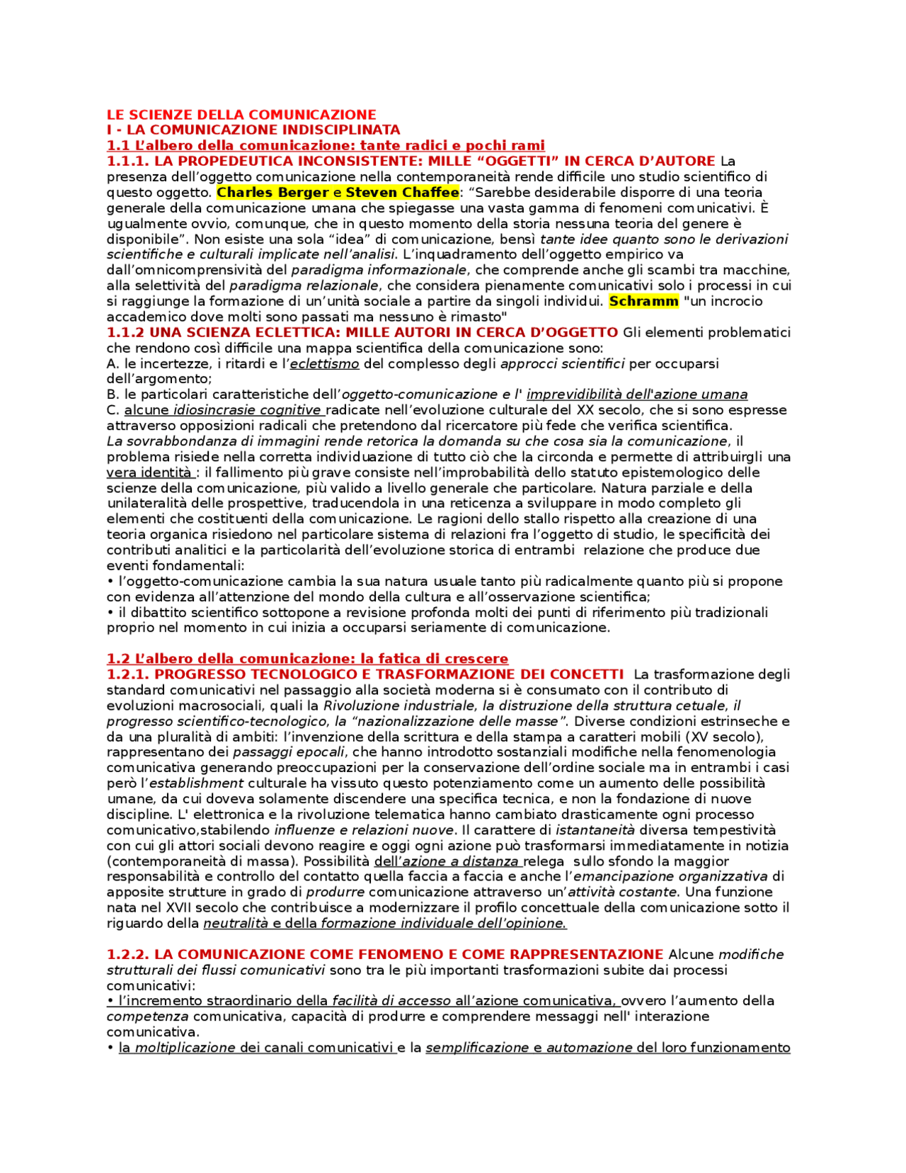 Scienze Della Comunicazione Docsity