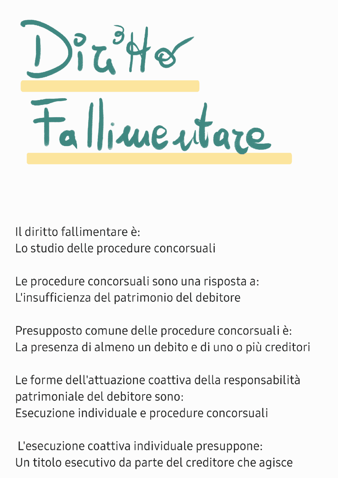 Diritto Fallimentare Unimercatorum Prove Desame Di Diritto