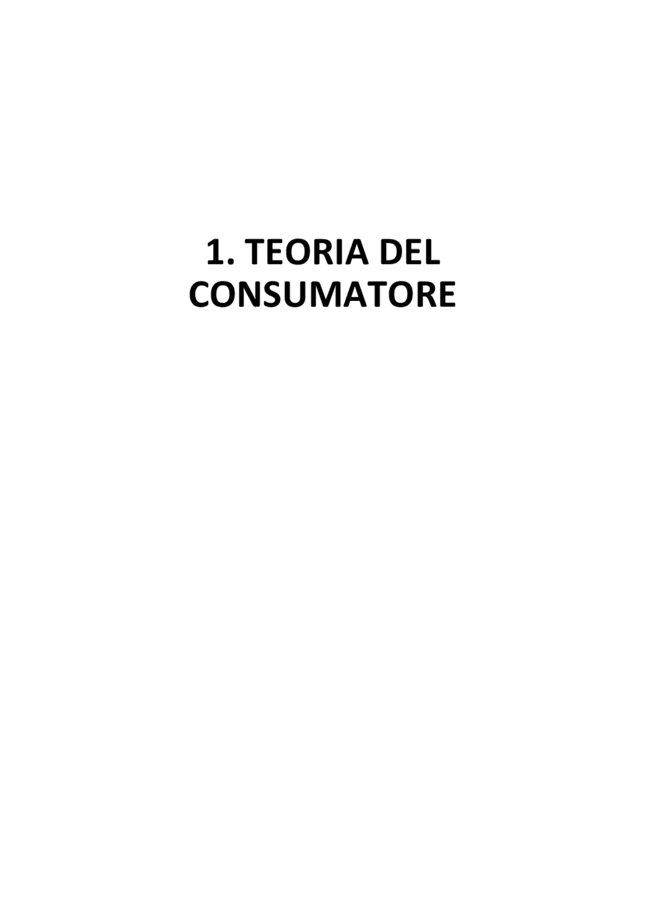 La Teoria Del Consumatore Docsity