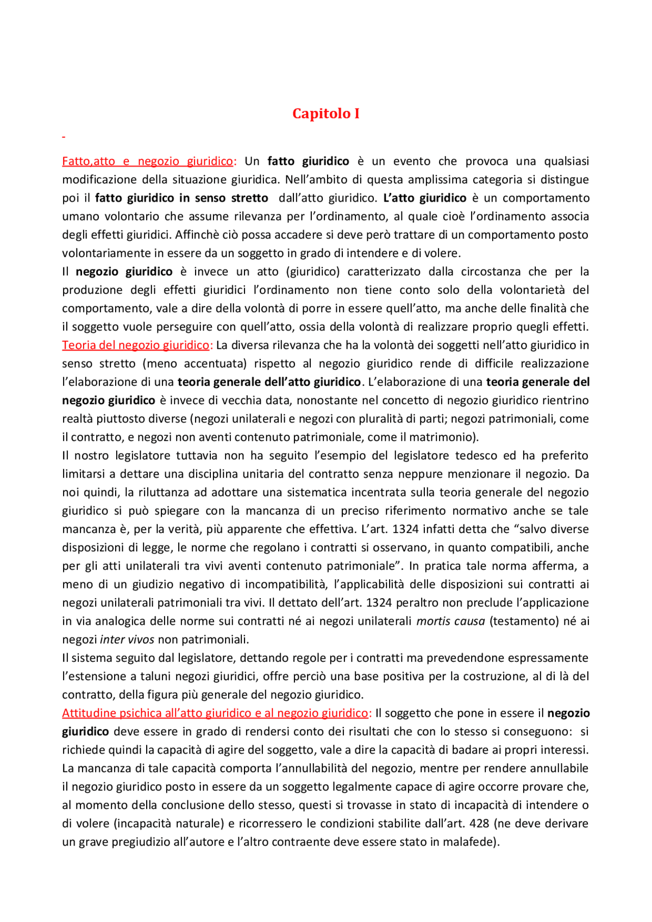 Riassunto Diritto Civile Docsity