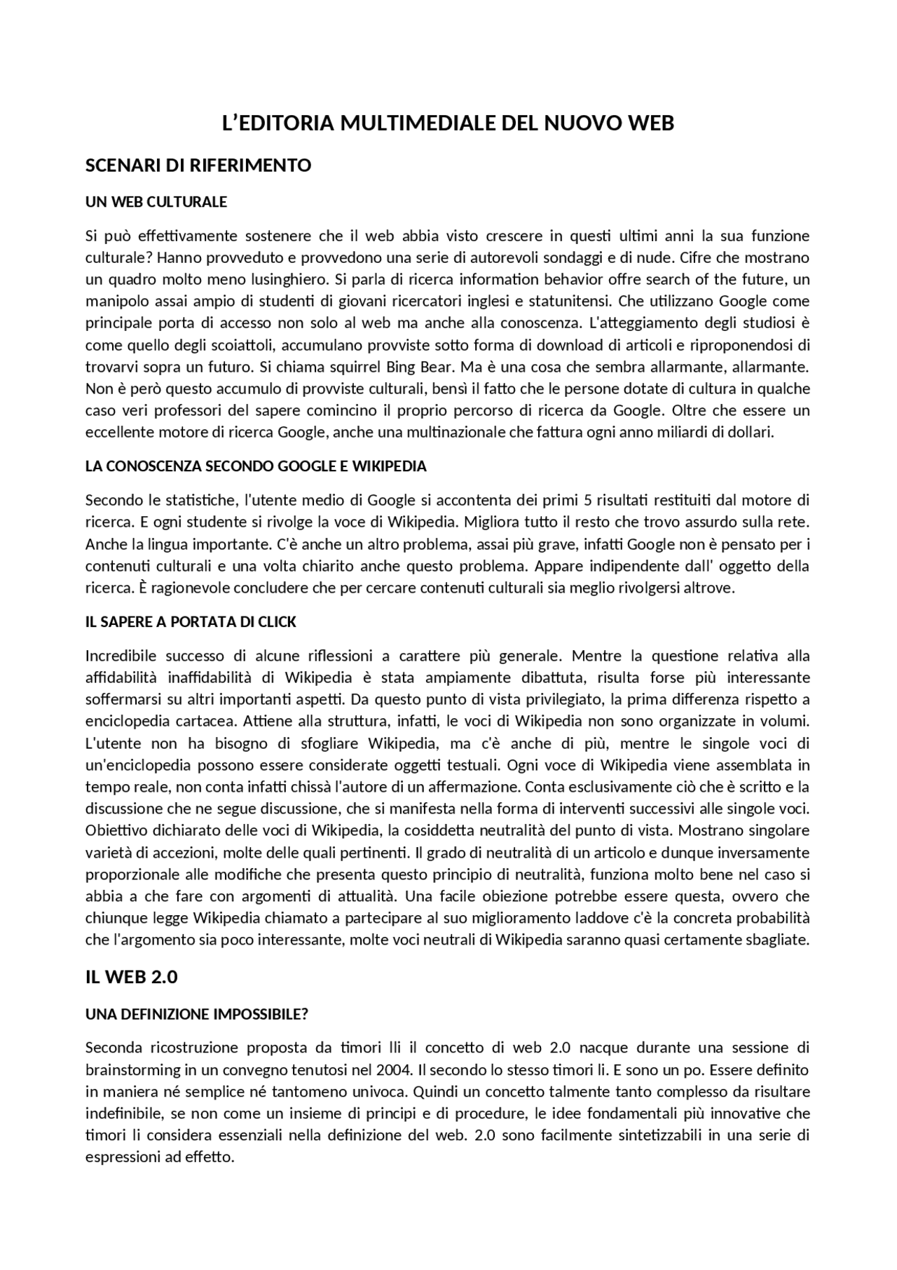 Riassunto Del Libro Editoria Multimediale Docsity