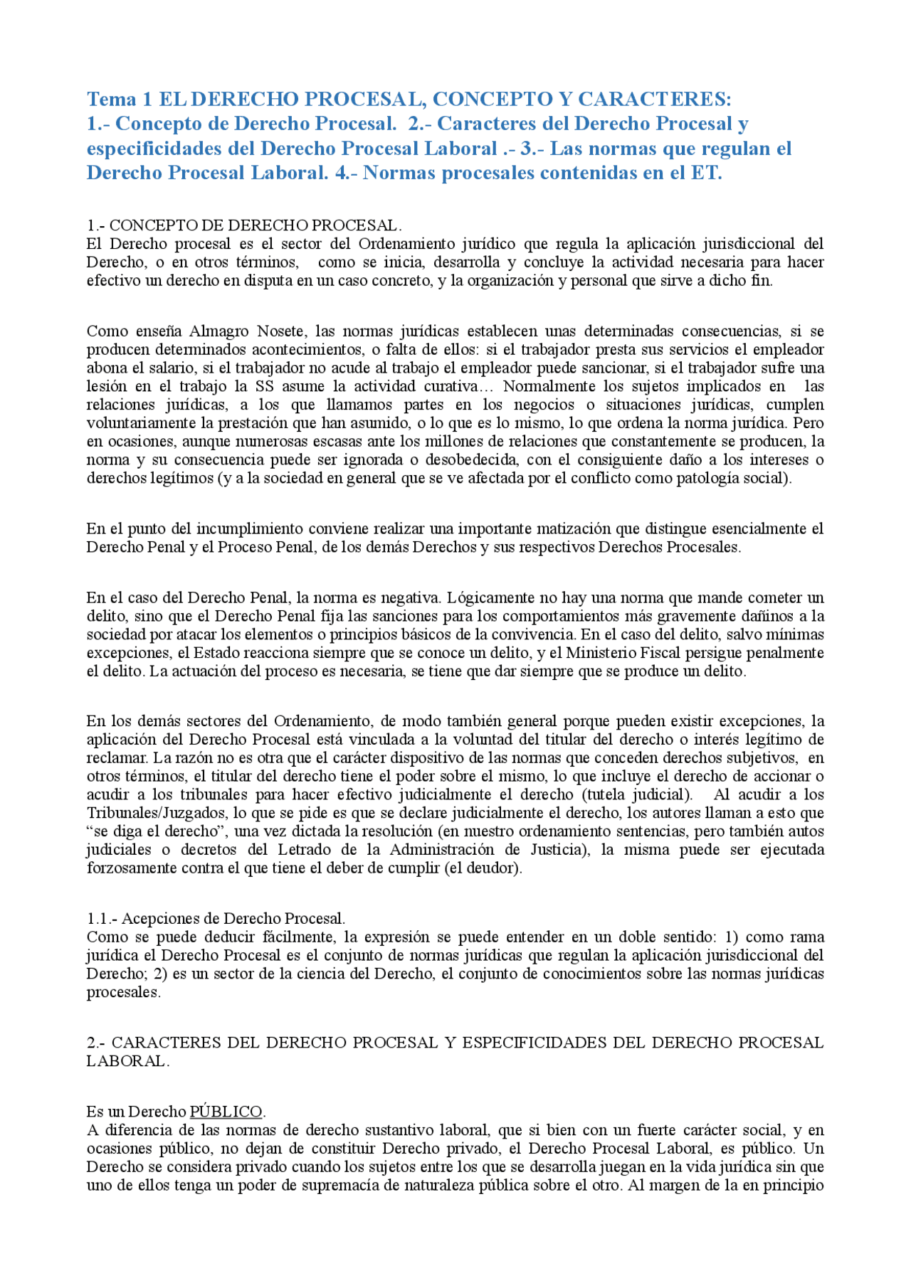 Apuntes Introducción Derecho Procesal Resúmenes De Derecho Procesal