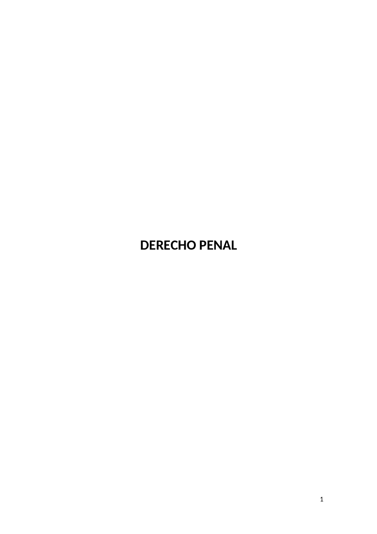 Apuntes Derecho Penal Docsity