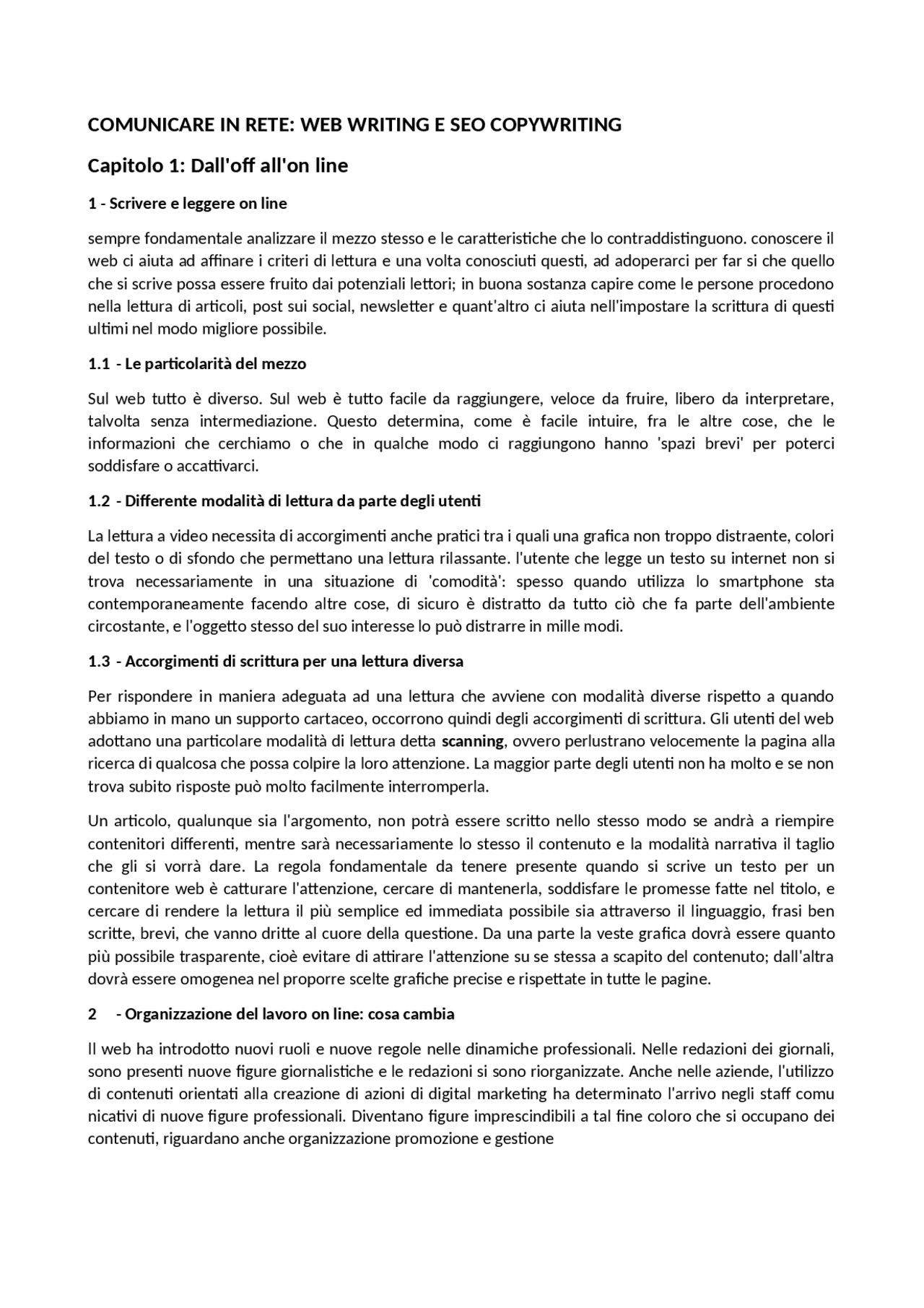 Riassunto Del Libro Comunicare In Rete Docsity