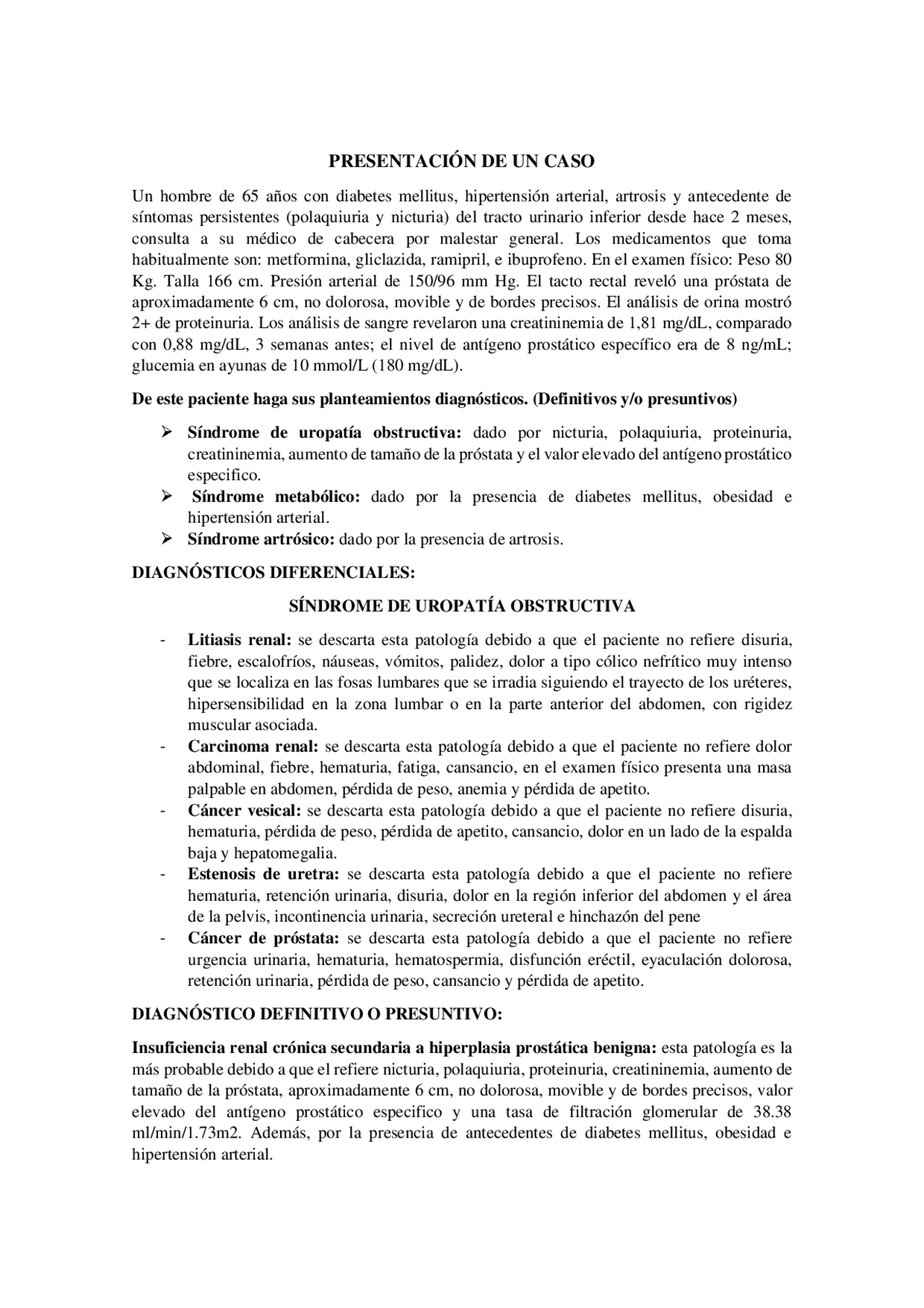 Resolución de un caso clínico - Docsity Resolución de un caso clínico - Docsity