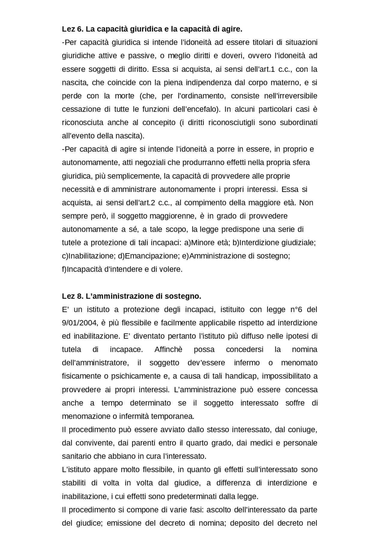 Diritto Privato - Risposte Aperte per ogni Lezione - esame SUPERATO - voto 27 senza orale - Docsity