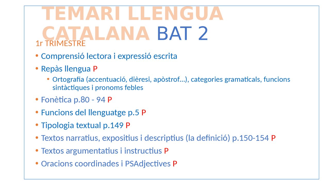 Temari Llengua Catalana Docsity