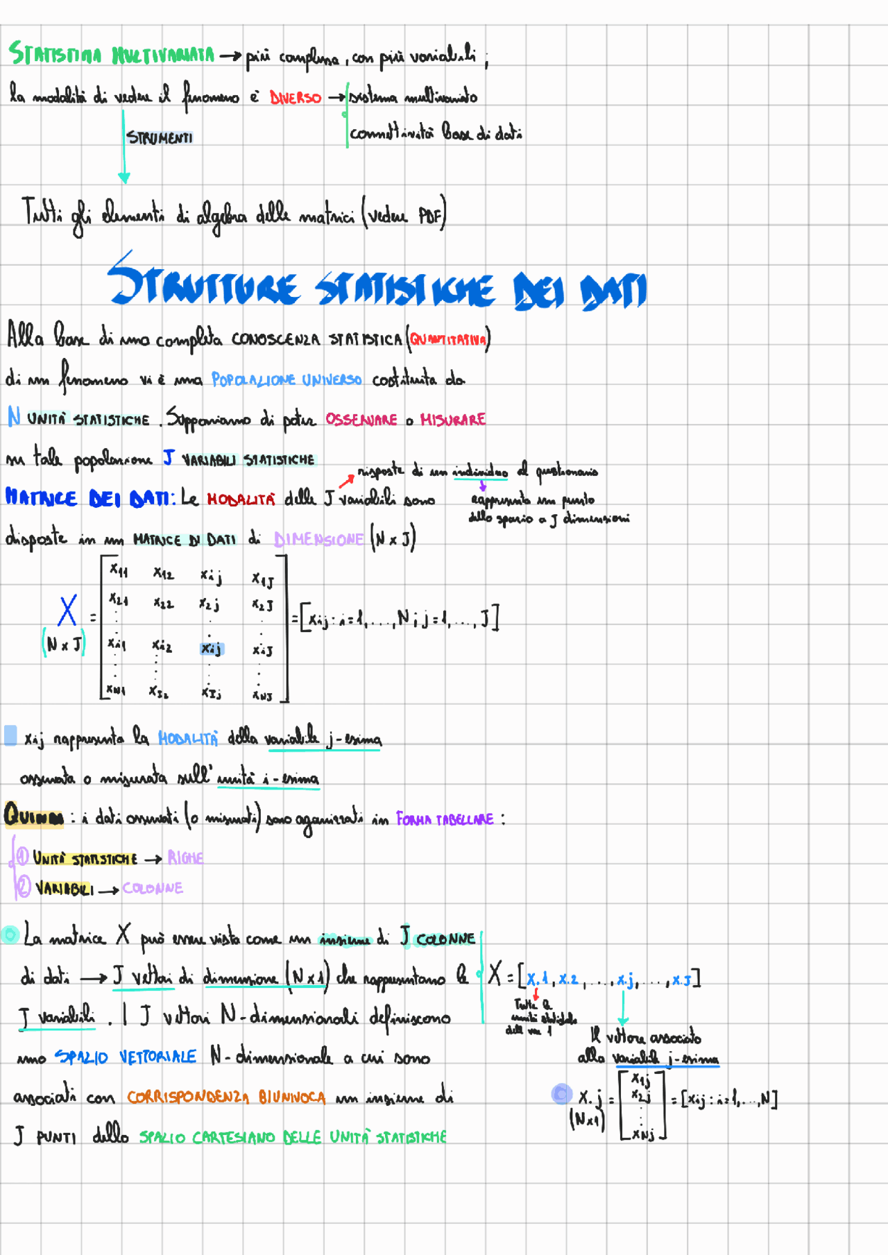 Statististica Multivariata Parte 1 Appunti Di Statistica Docsity