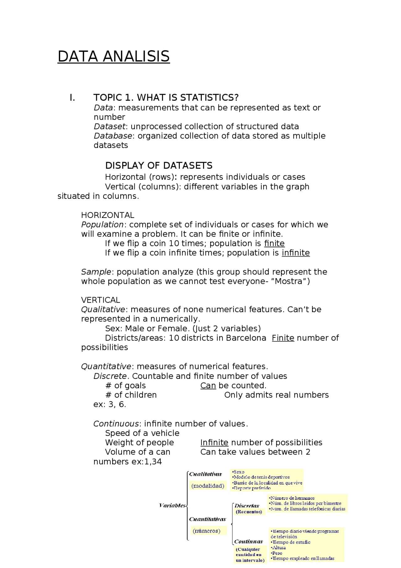 Topic 1 what is statistics - Docsity