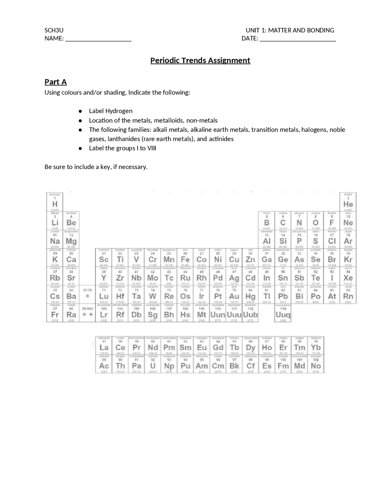 Periodic Table Trends Worksheet Answers Chemistry A Study Of Matter | Cabinets Matttroy