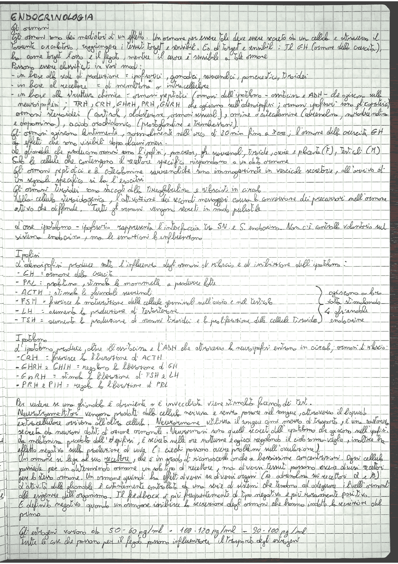 Appunti Di Endocrinologia Docsity