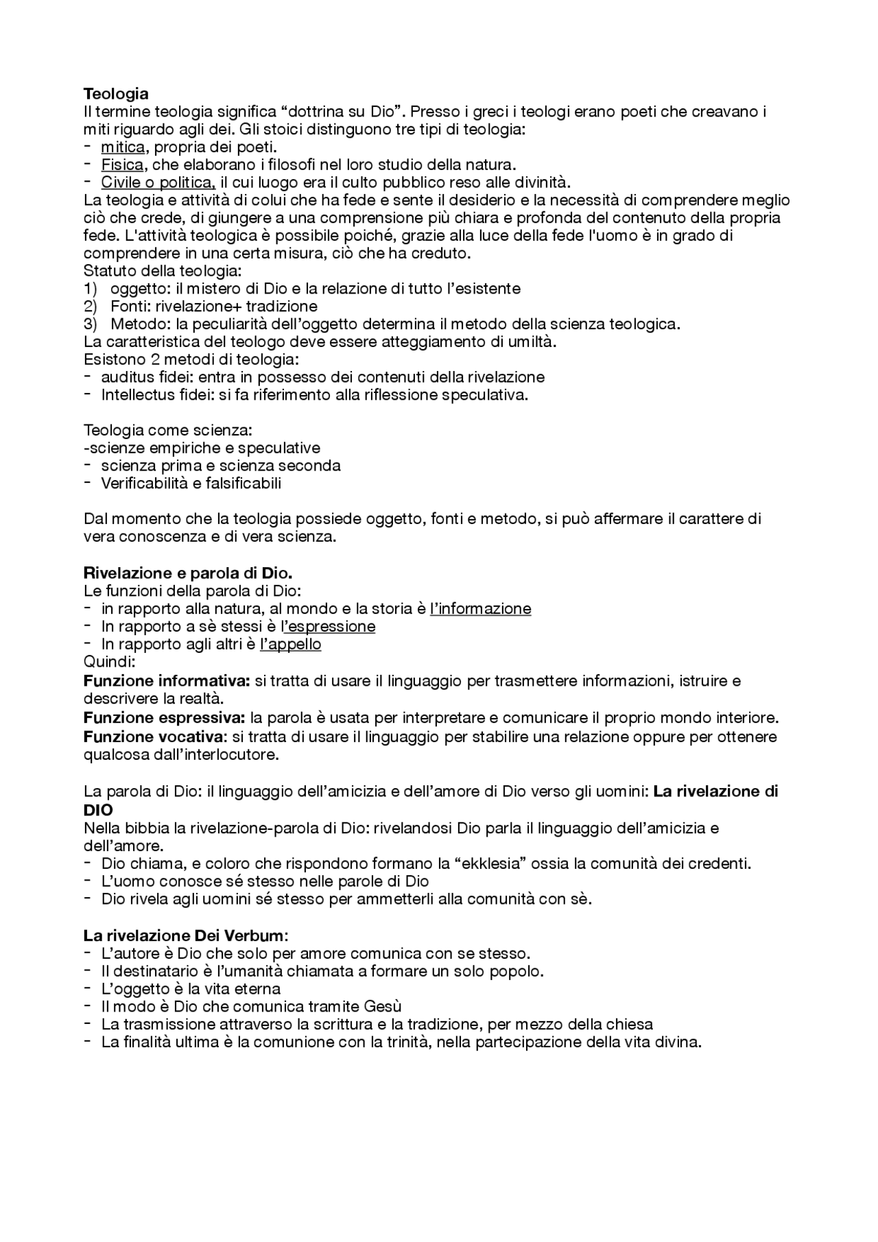 Teologia Sacra Scrittura Appunti Slide Professore Docsity