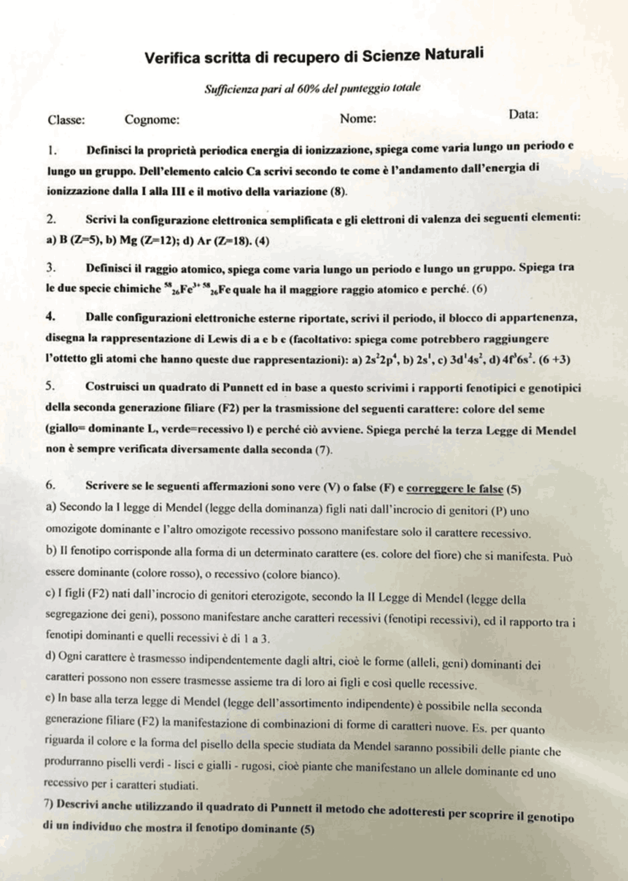 Compiti Di Varie Materie Docsity