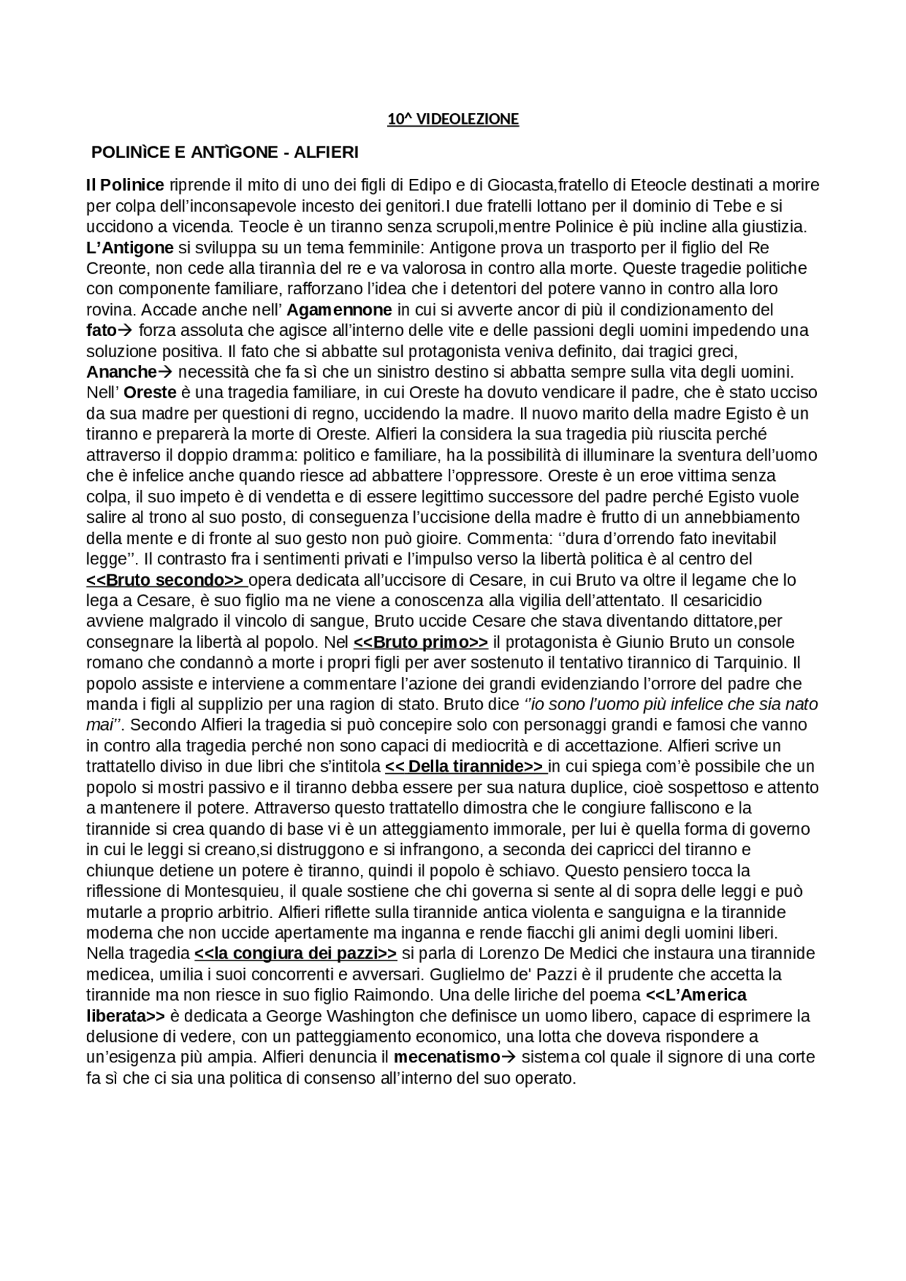 Appunti Vittorio Alfieri 2 Docsity