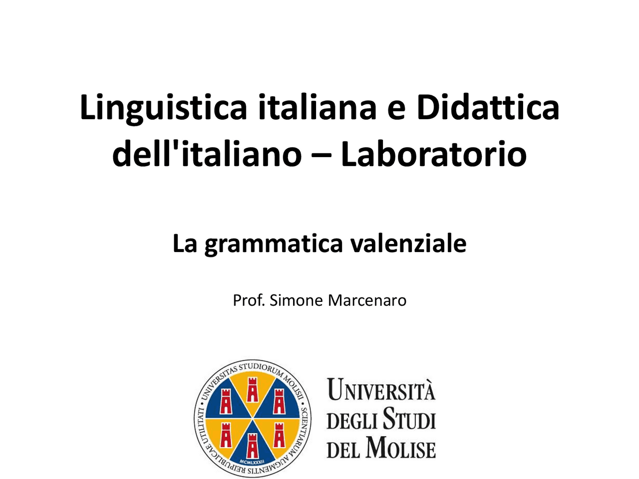 Grammatica Valenziale Docsity