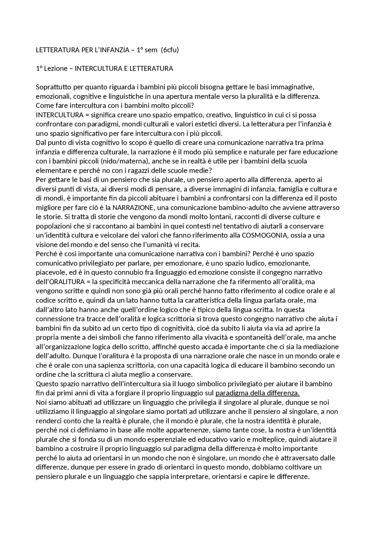 Letteratura Per Linfanzia Docsity