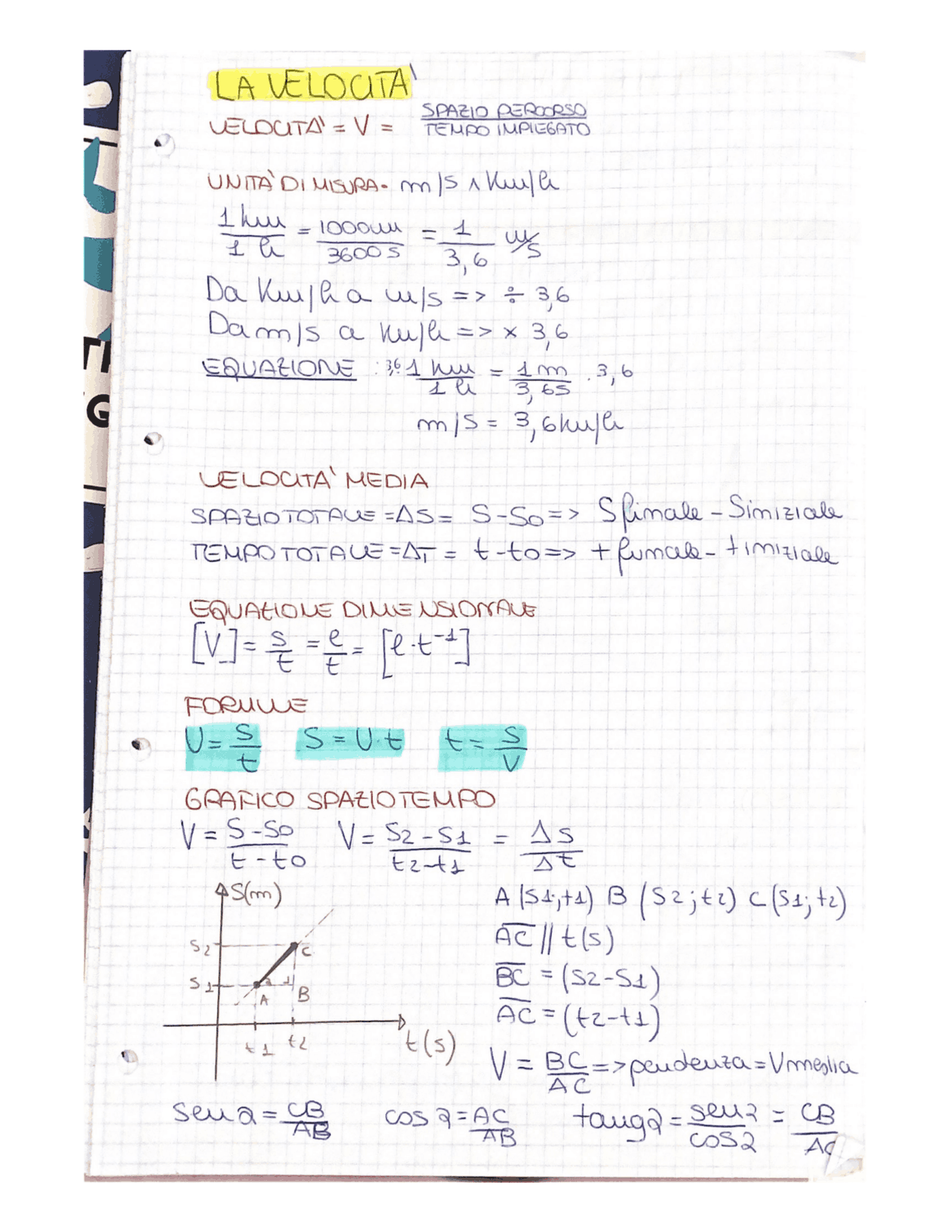 Appunti Di Fisica Sulla Velocità Accelerazione E Moti Docsity