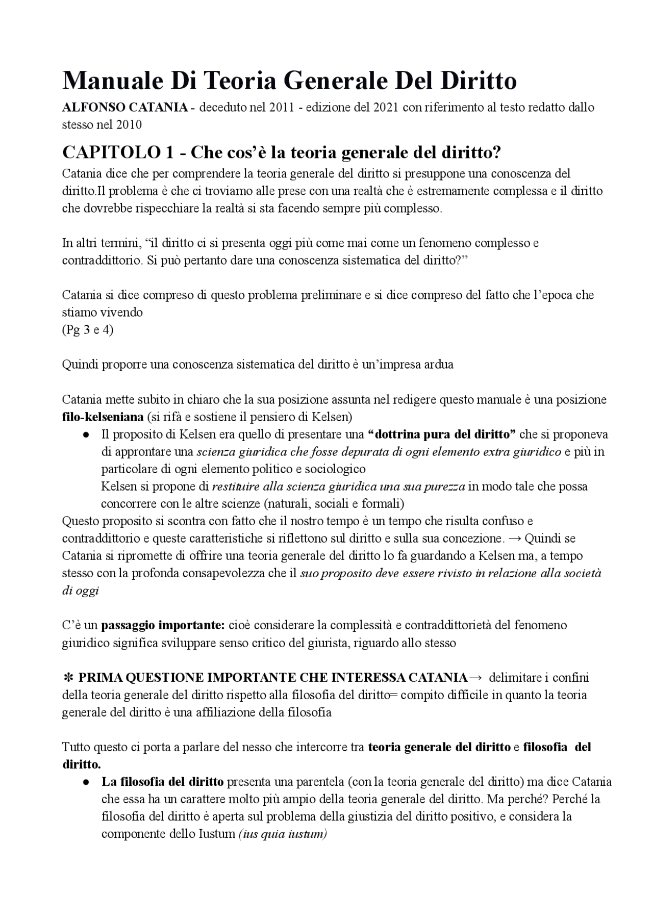 Manuale Di Teoria Generale Del Diritto” Appunti Docsity