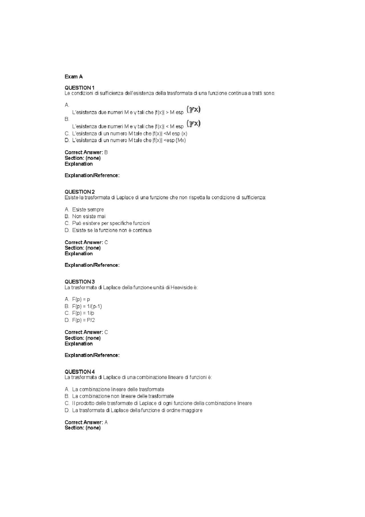 Prove d'esame Tecniche e progettazione dei sistemi di controllo | Prove ...