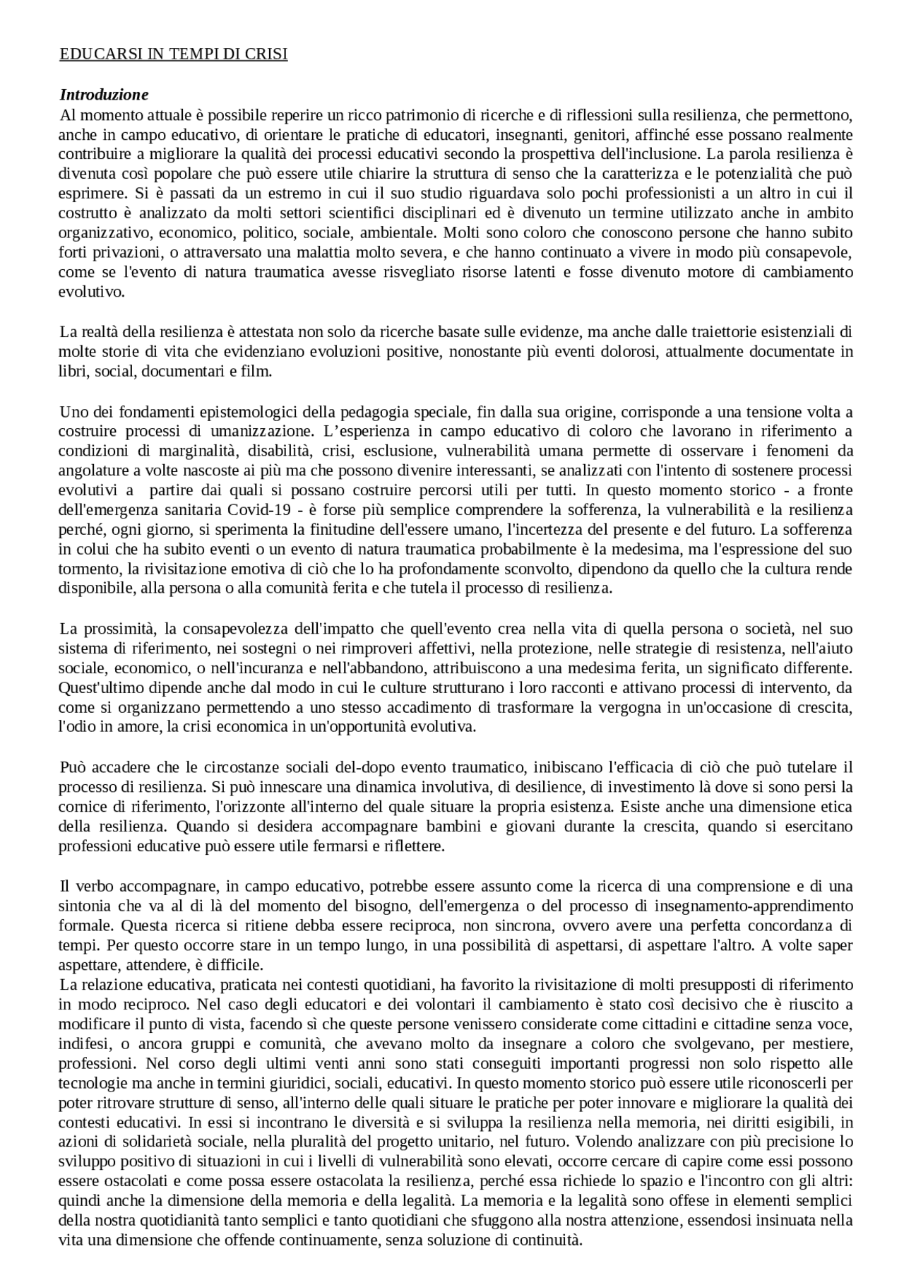 Preparazione Esame Riassunto Libro Docsity