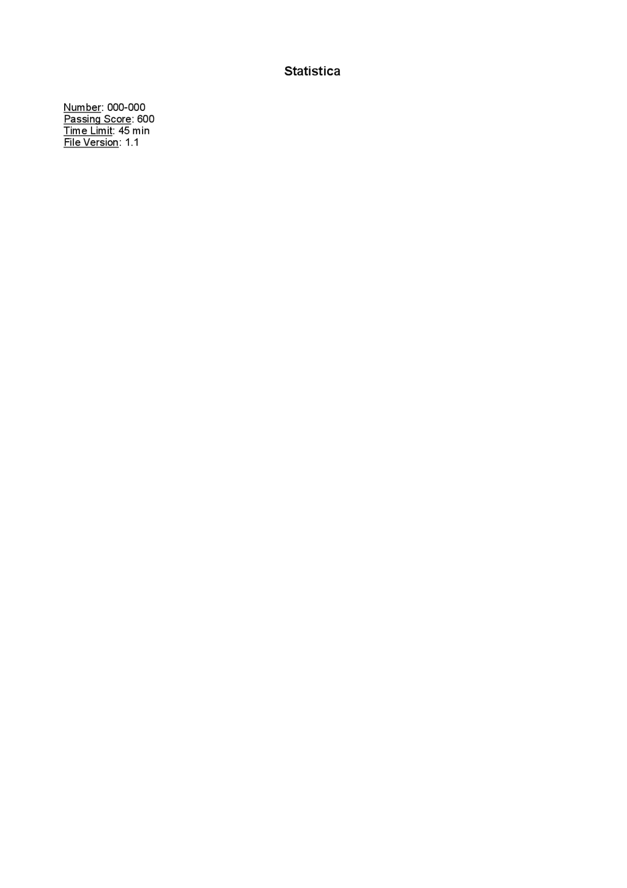 Paniere Statistica Aggiornato Docsity