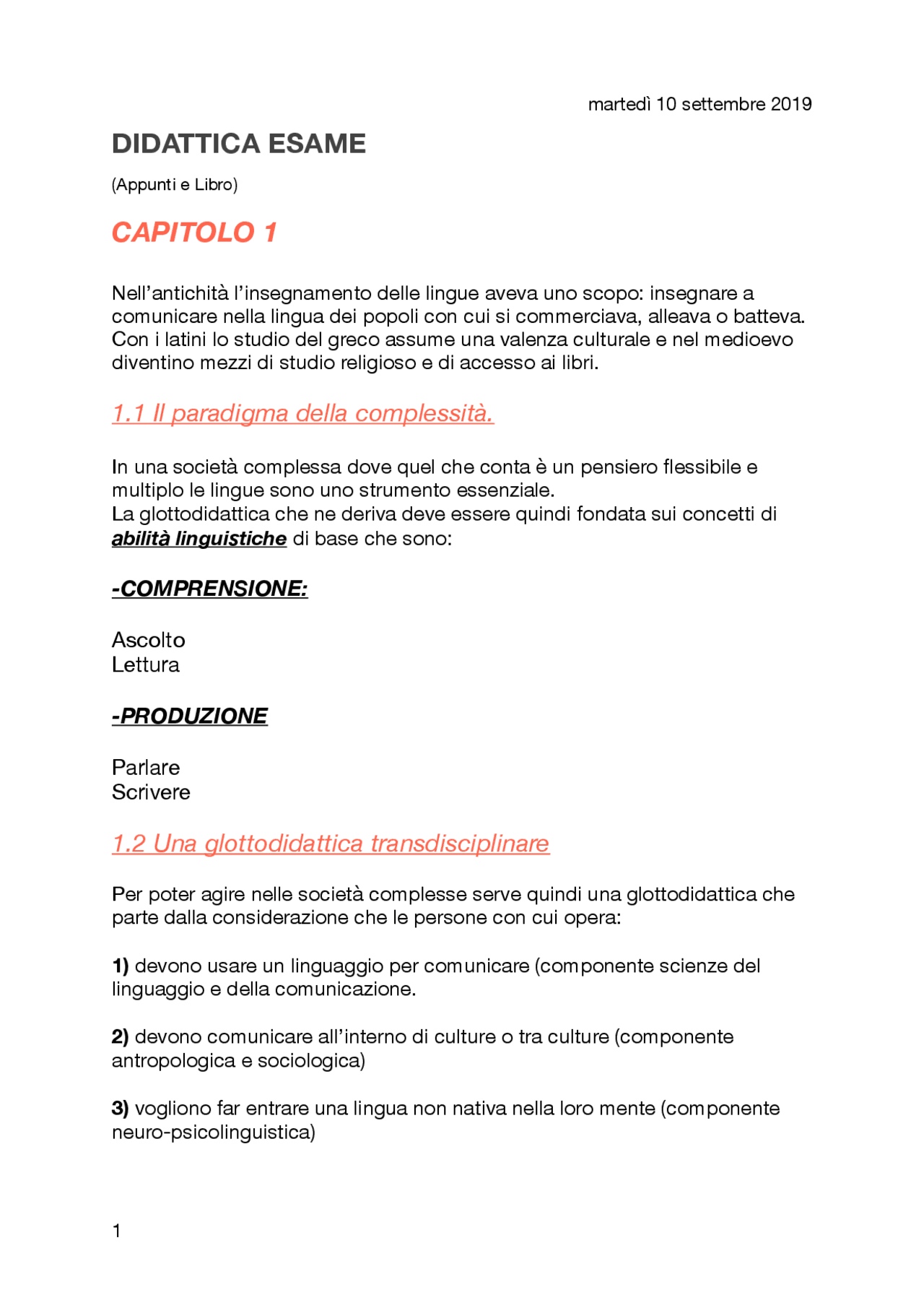 Riassunti E Appunti Di Didattica Delle Lingue Straniere Docsity