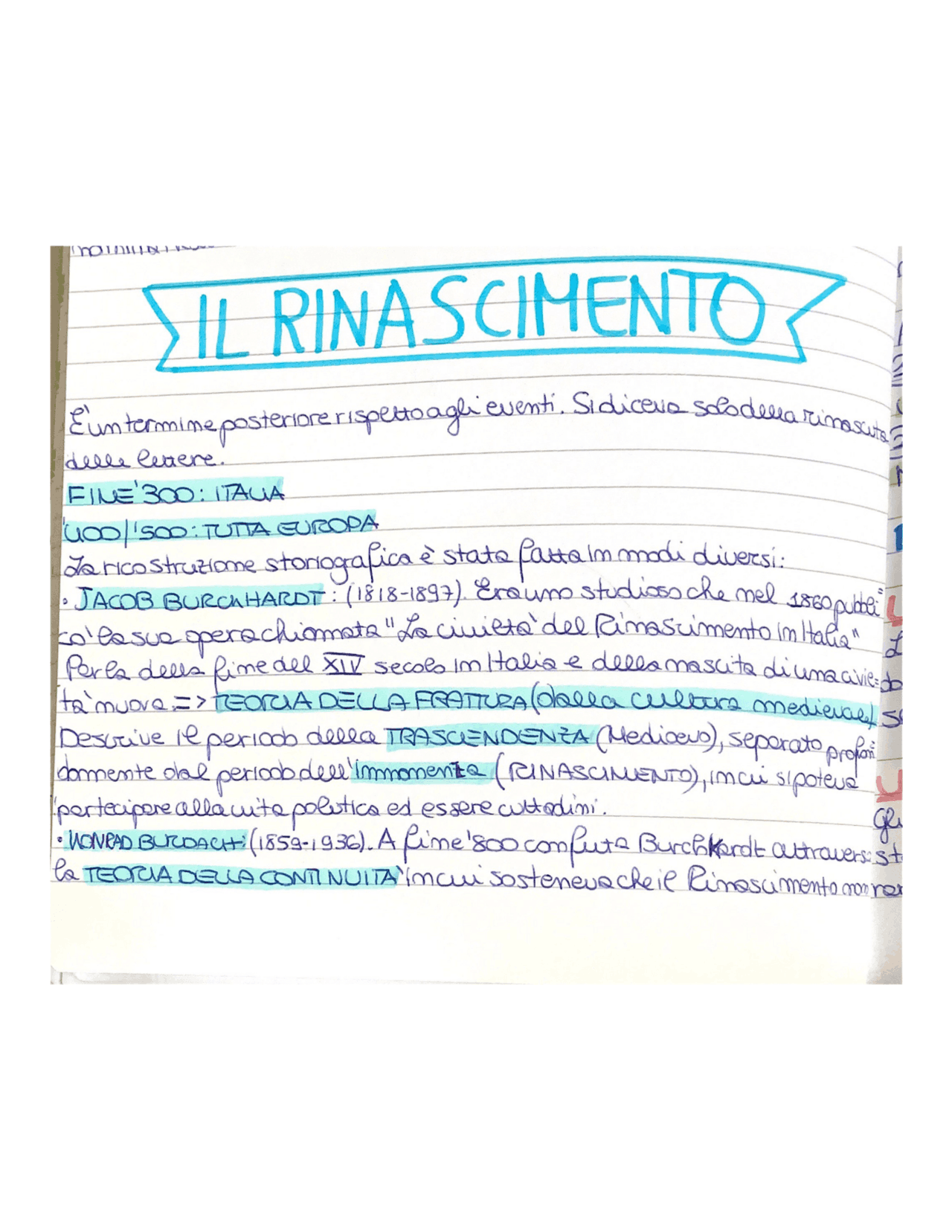 Appunti Di Storia Sul Rinascimento Docsity