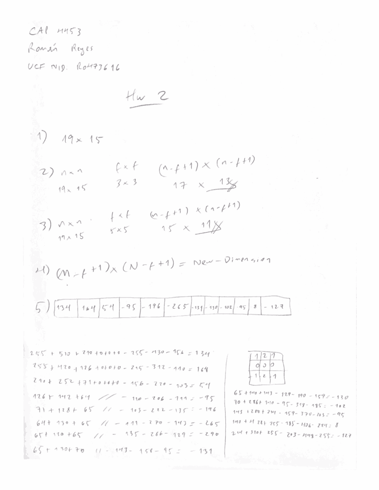 Robot Vision Homework Docsity