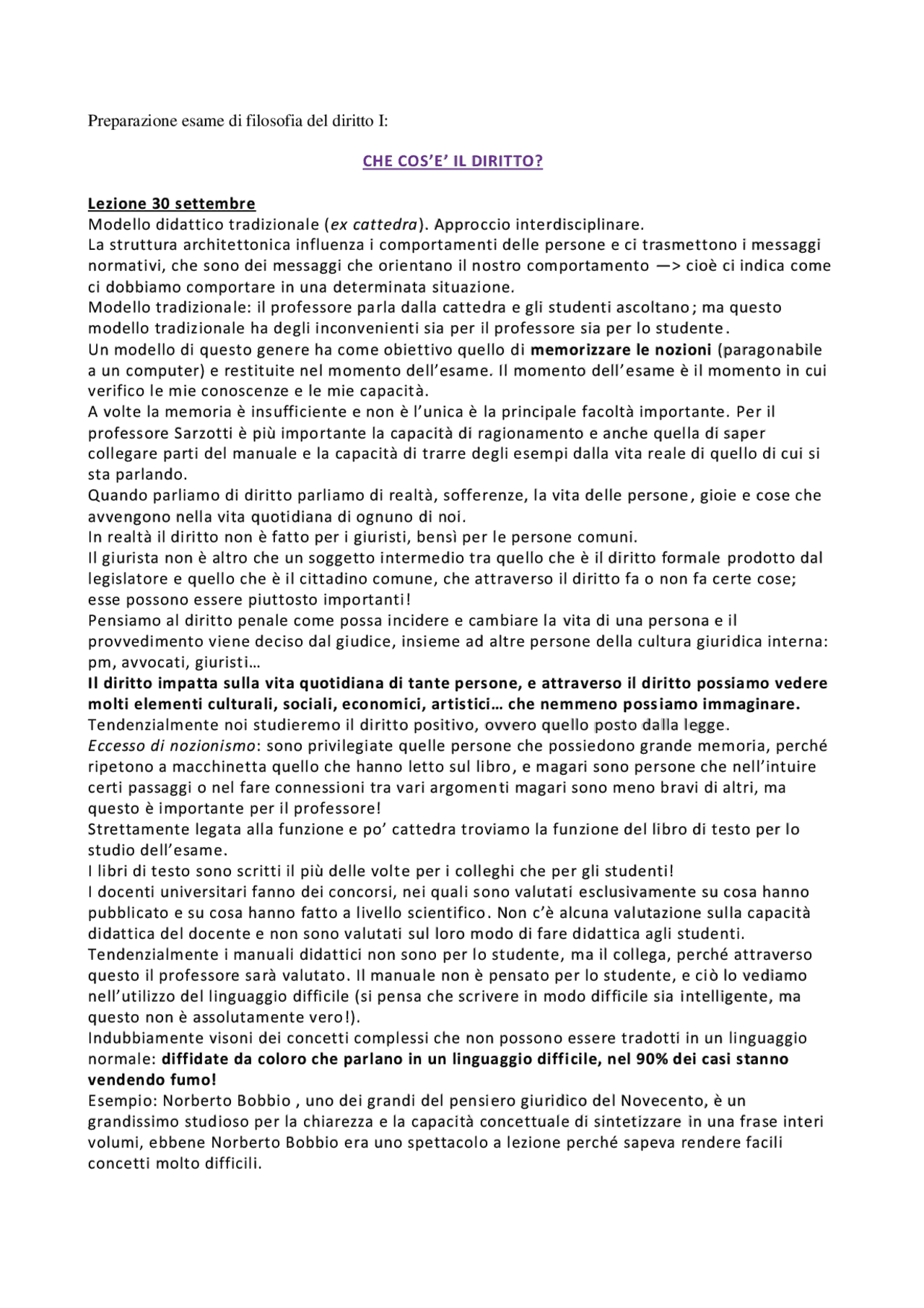 Preparazione Esame Filosofia Del Diritto I Docsity