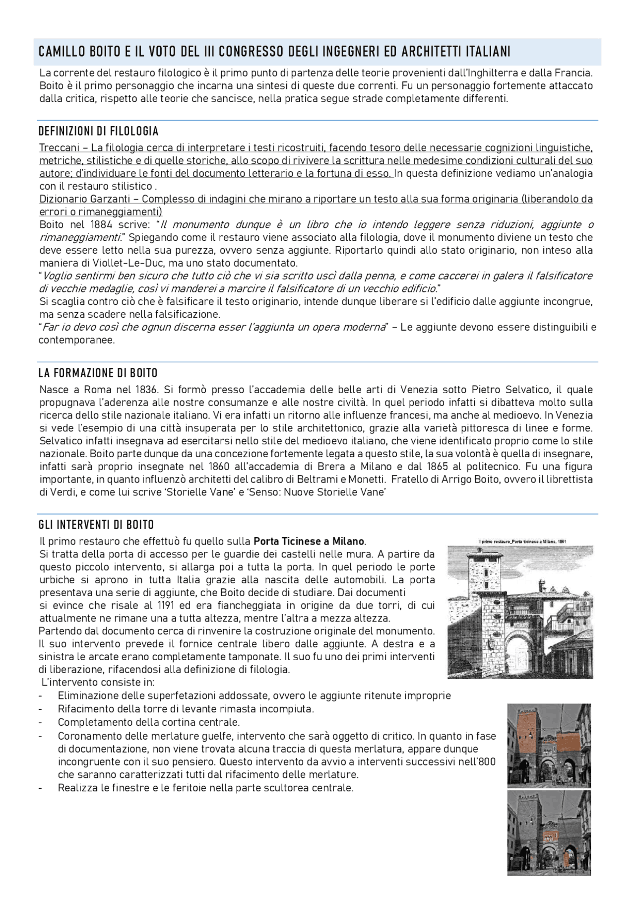 Teorie E Storia Del Restauro Docsity