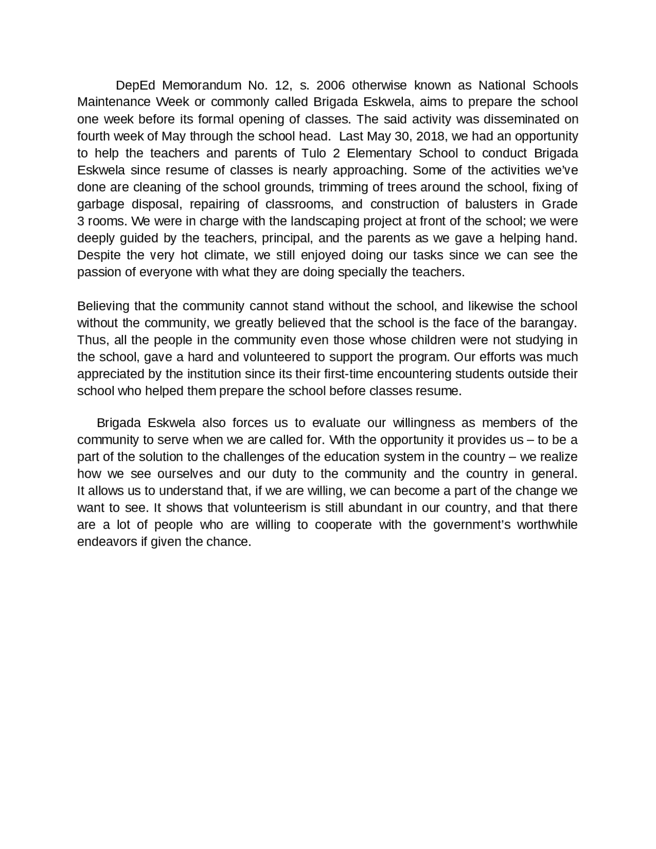 Essay In Highschool Life Part 2 Docsity