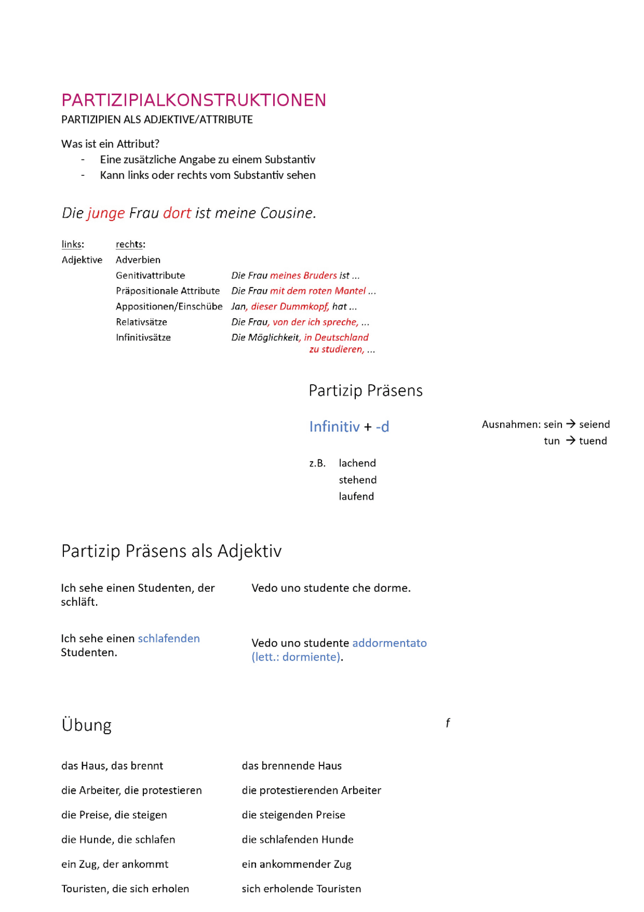 Appunti Di Grammatica Lingua Tedesca Iii Docsity