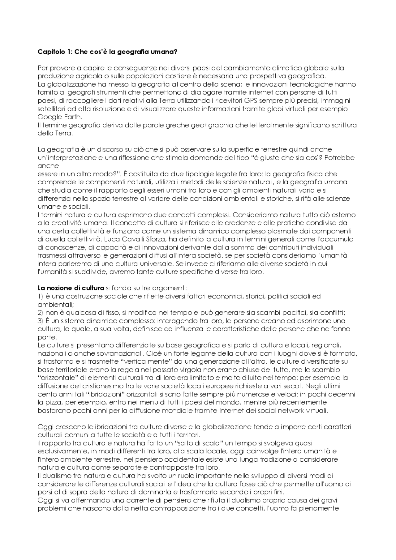 Riassunto Completo Geografia Umana Un Approccio Visuale Seconda