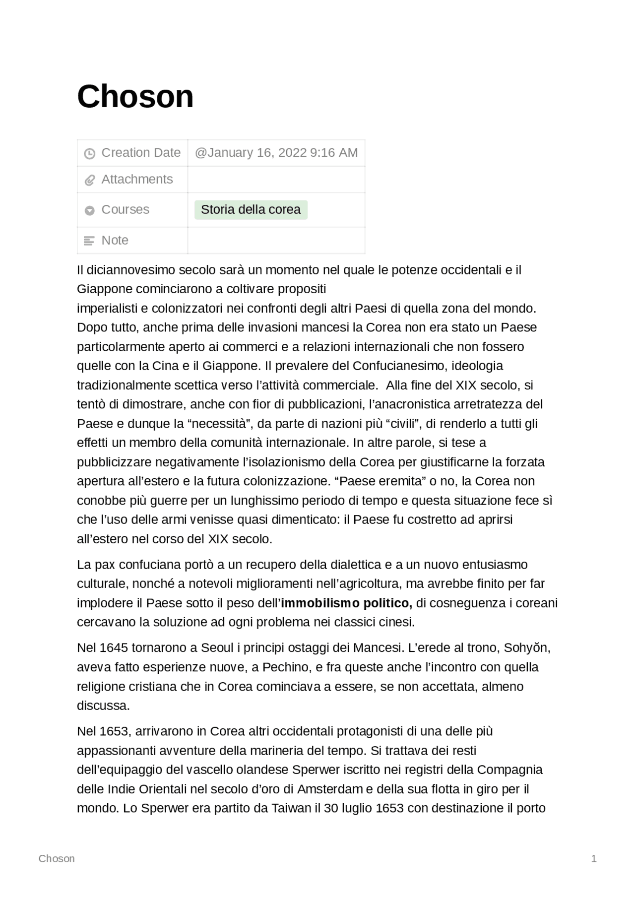 Sintesi Storia Della Corea Docsity