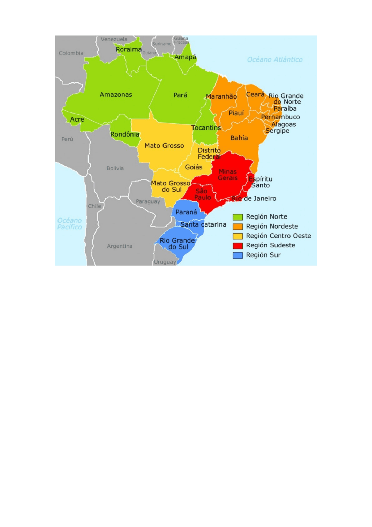 Mapa político do Brasil - Docsity