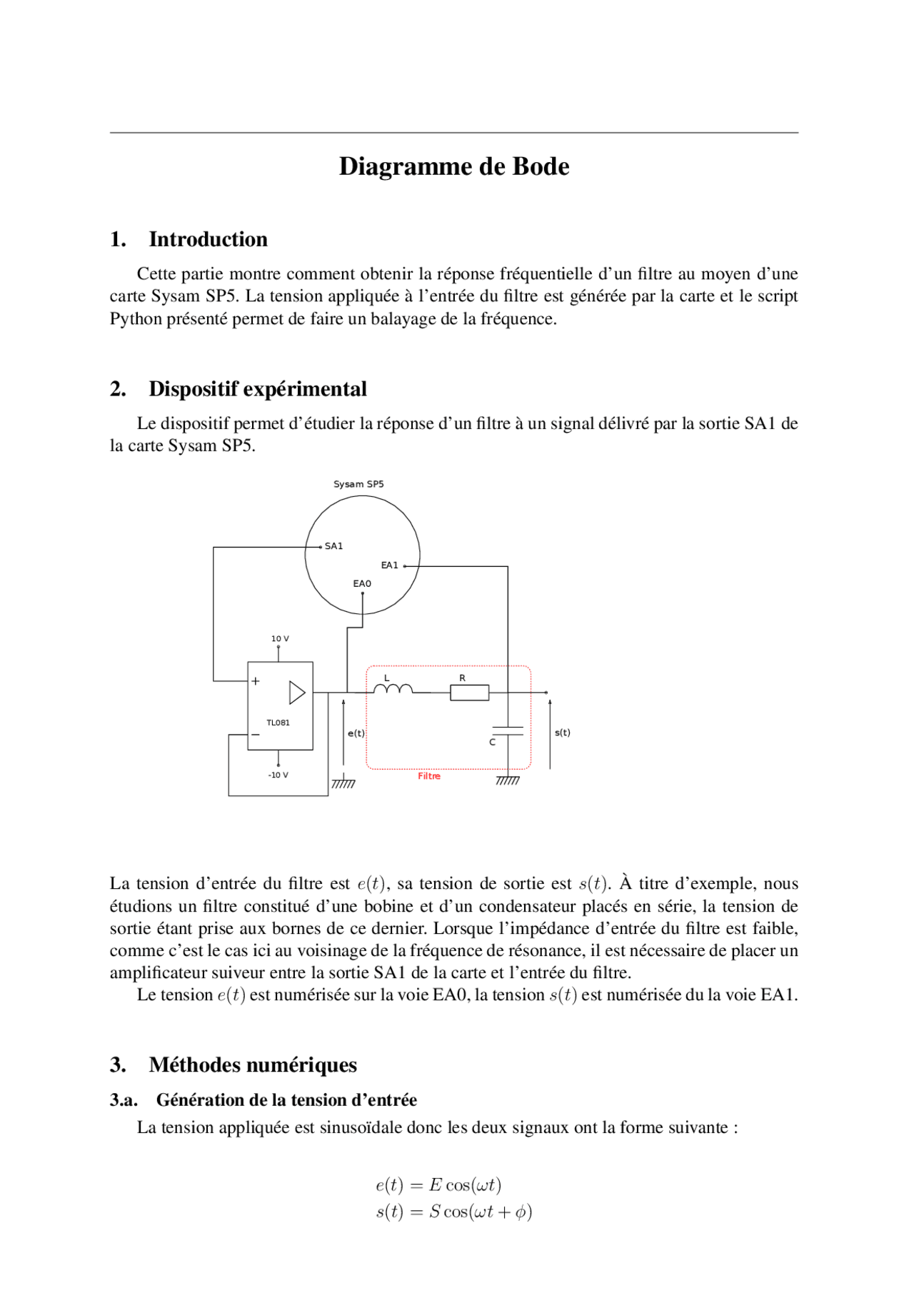 Diagramme De Bode Lectures Physique Docsity