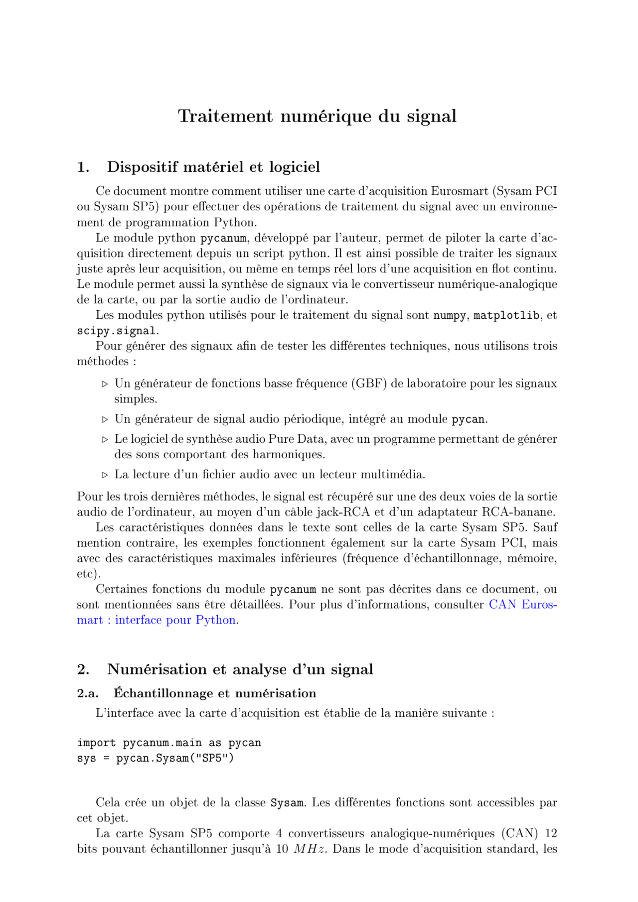 Traitement Numérique Du Signal Lectures Physique Docsity