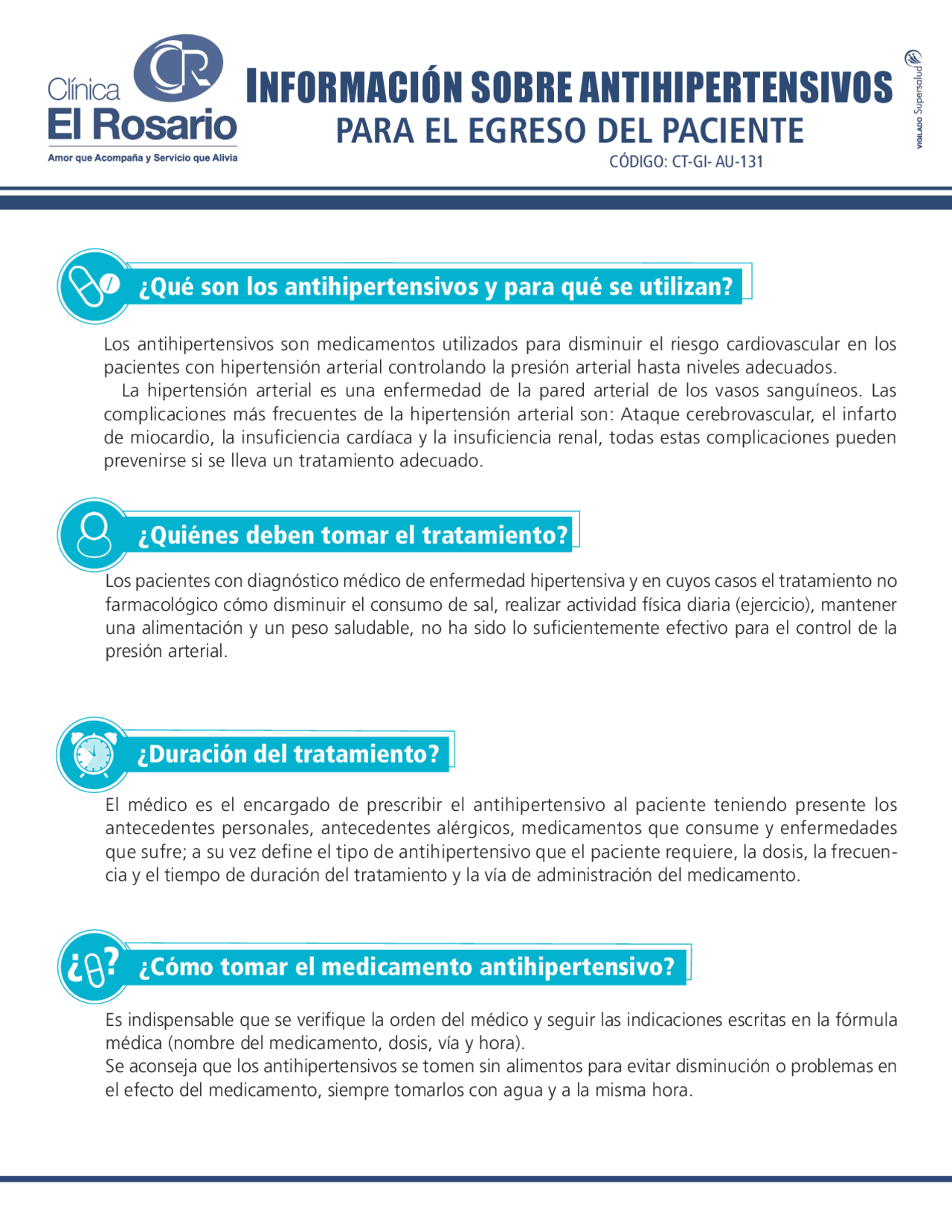 Antihipertensivos Recomendaciones Y Precauciones Apuntes De