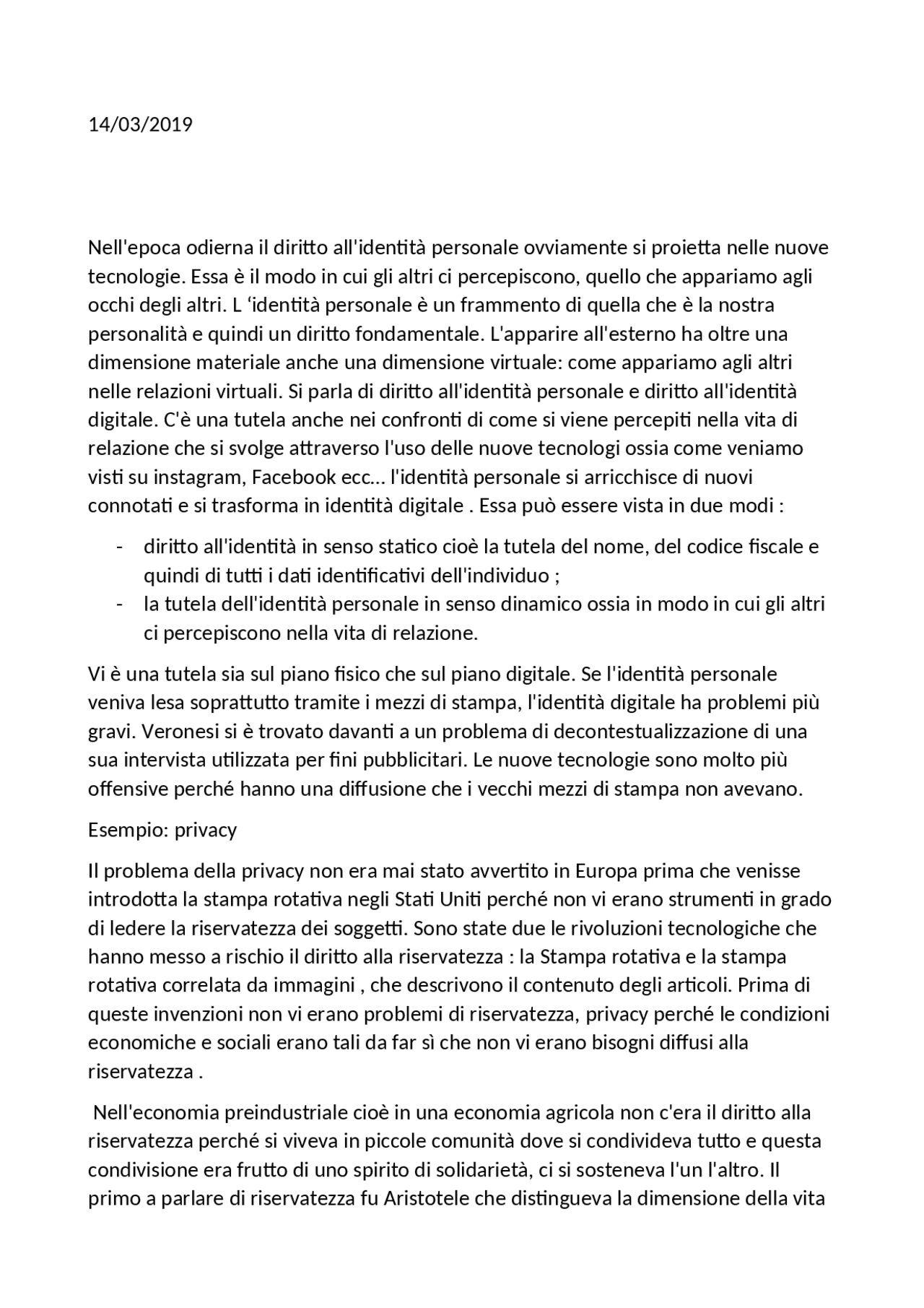 Appunti Lezione Corso Di Diritto Civile Appunti Di Diritto Civile