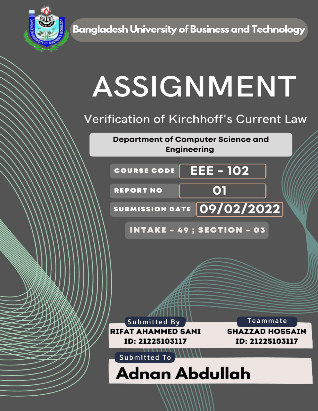 EEE 101 KCL assignment - Docsity