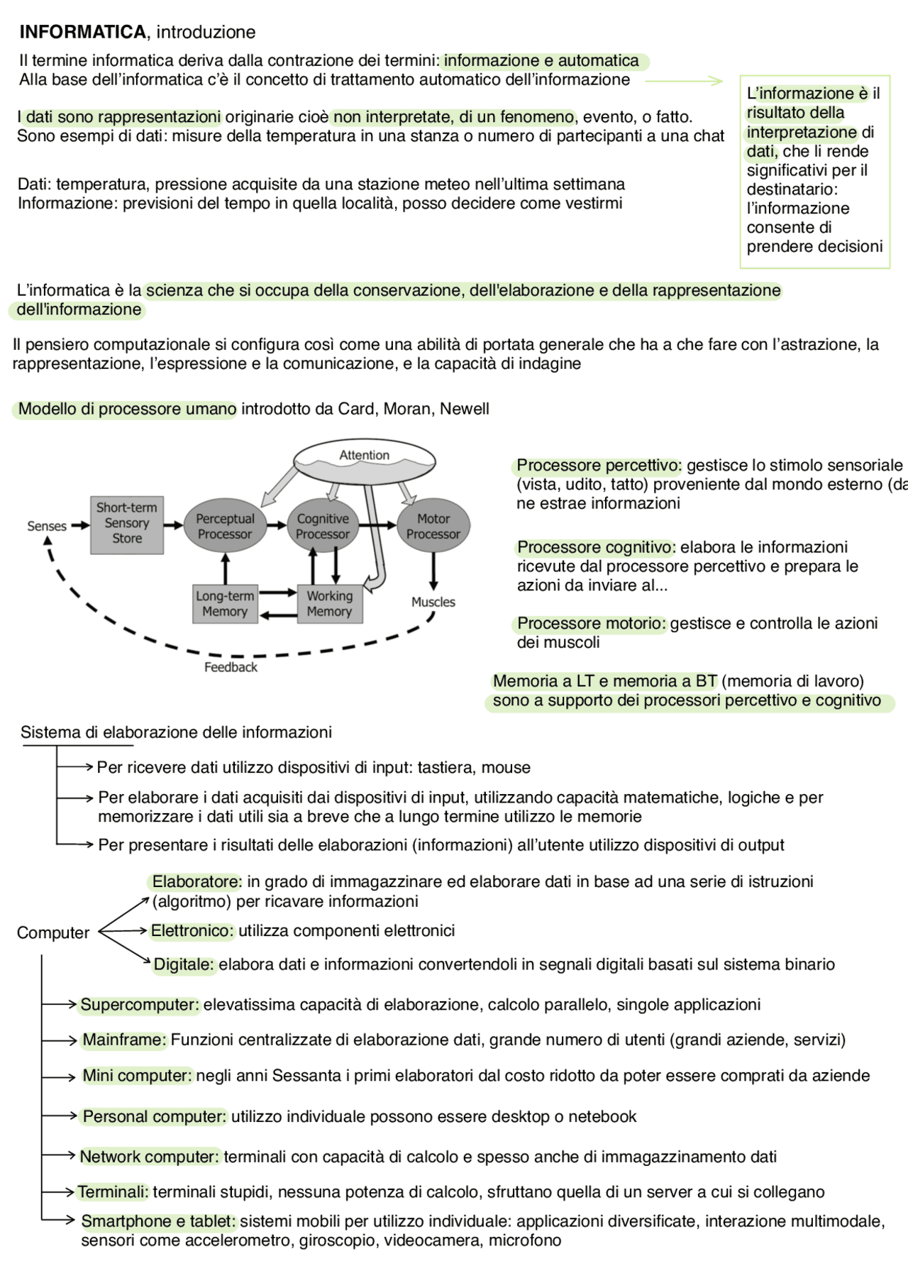 Riassunti Informatica Docsity