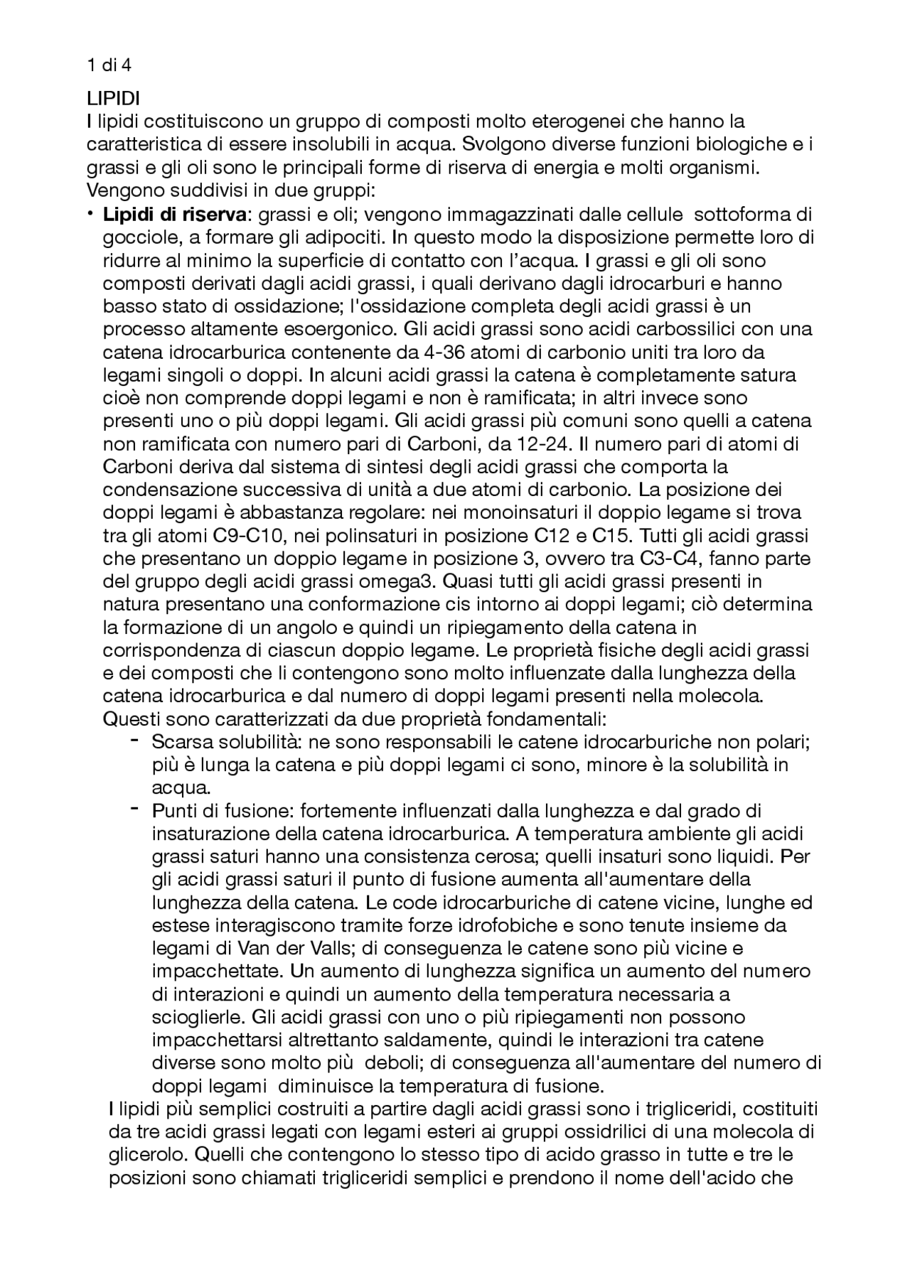 Lipidi Composizione Docsity