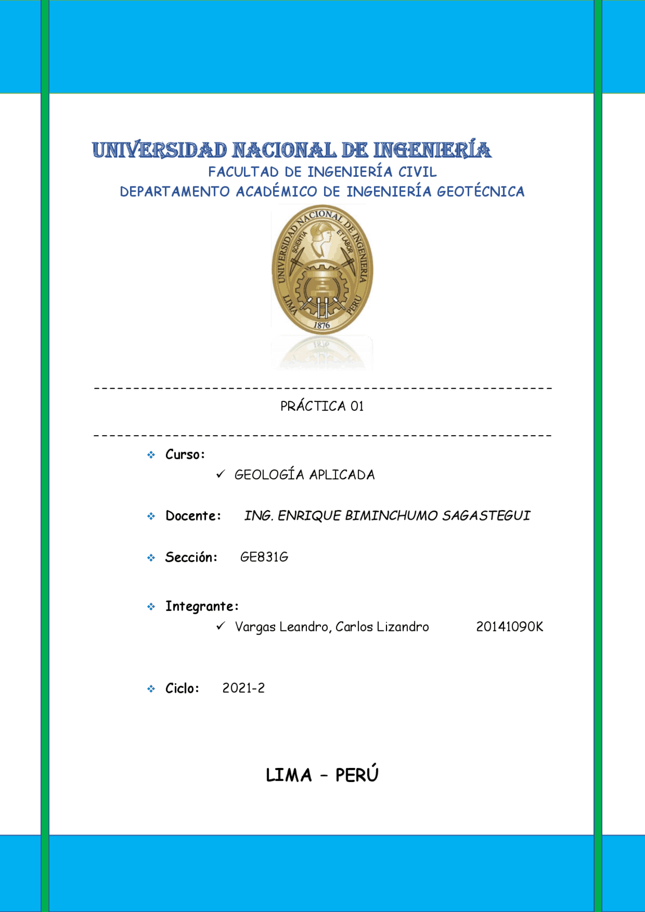 Practica Calificada 1 Exámenes De Estructuras Y Materiales Docsity