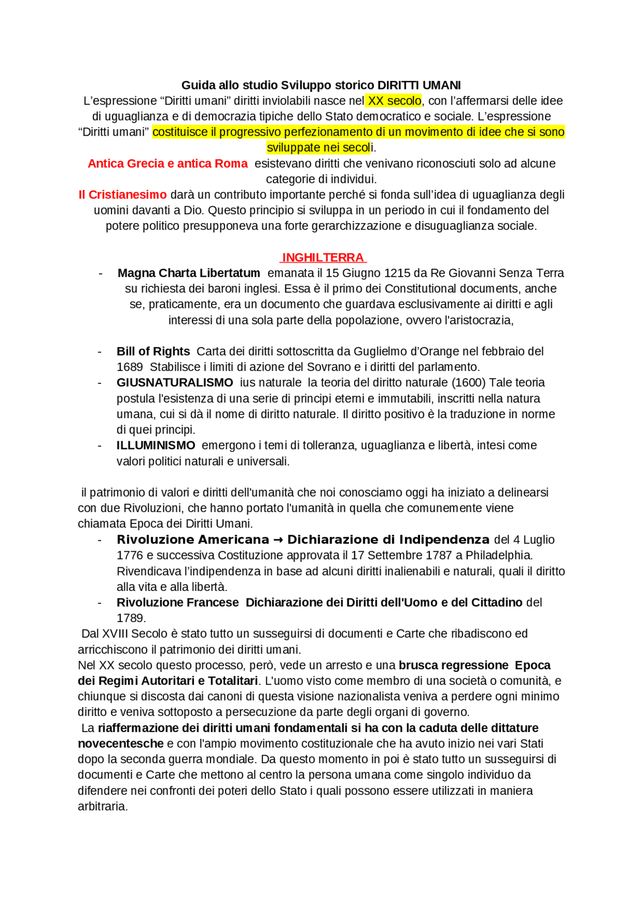Cittadinanza Storia Docsity