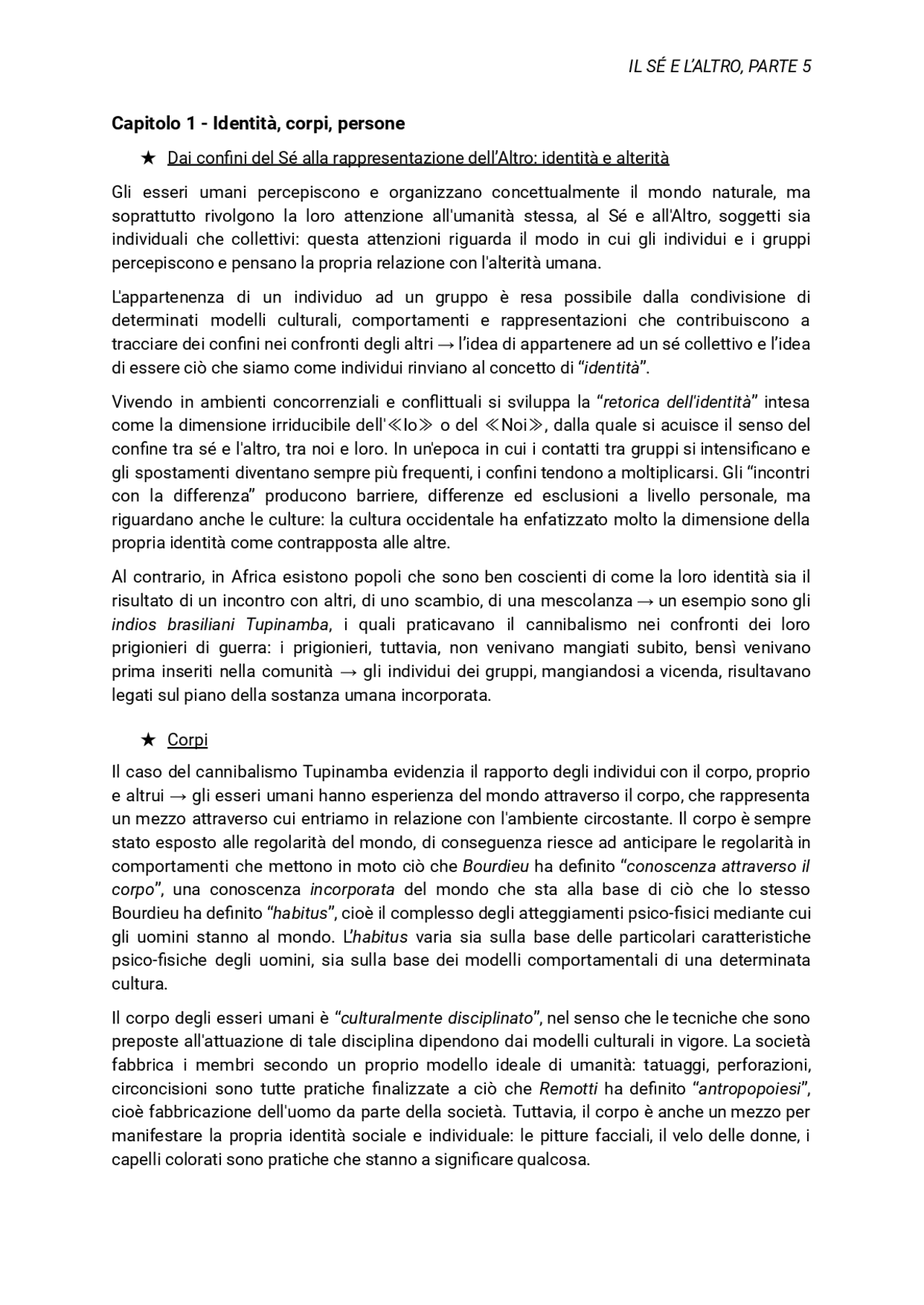 Riassunto Manuale Elementi Di Antropologia Culturale Parte 5 Docsity