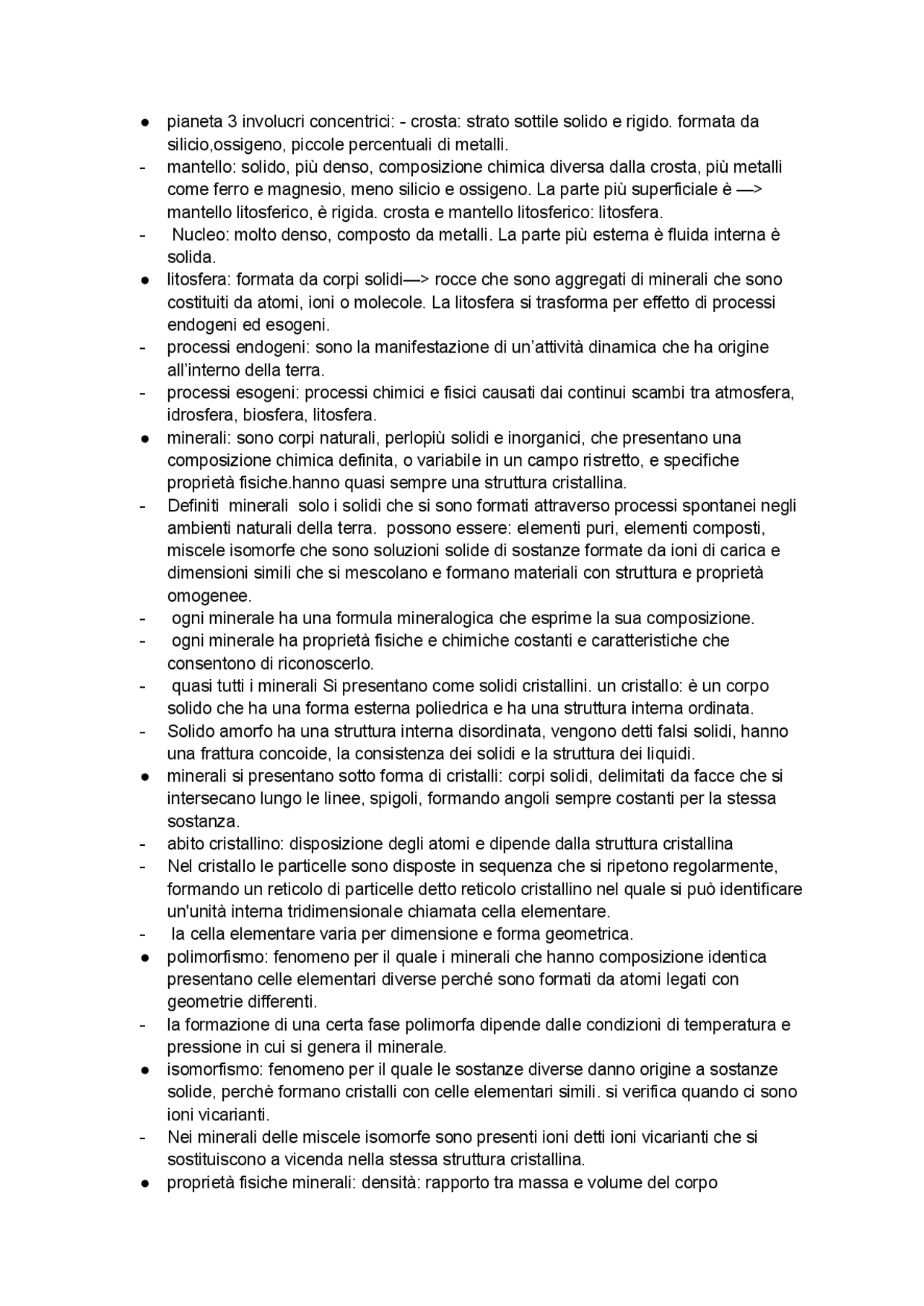 Scienze Dei Minerali Docsity